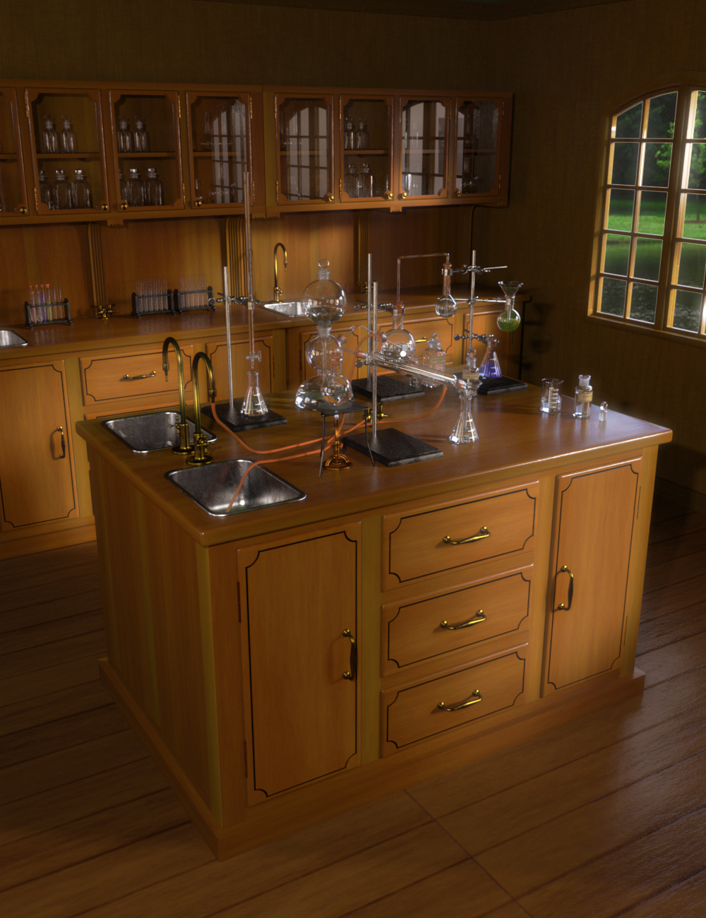 Victorian Chemistry Equipment | Daz 3D
