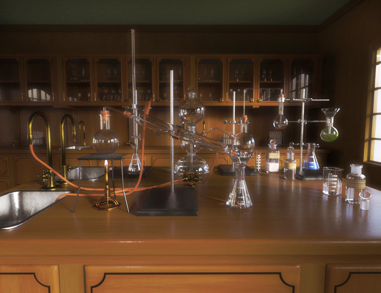 Victorian Chemistry Equipment | Daz 3D