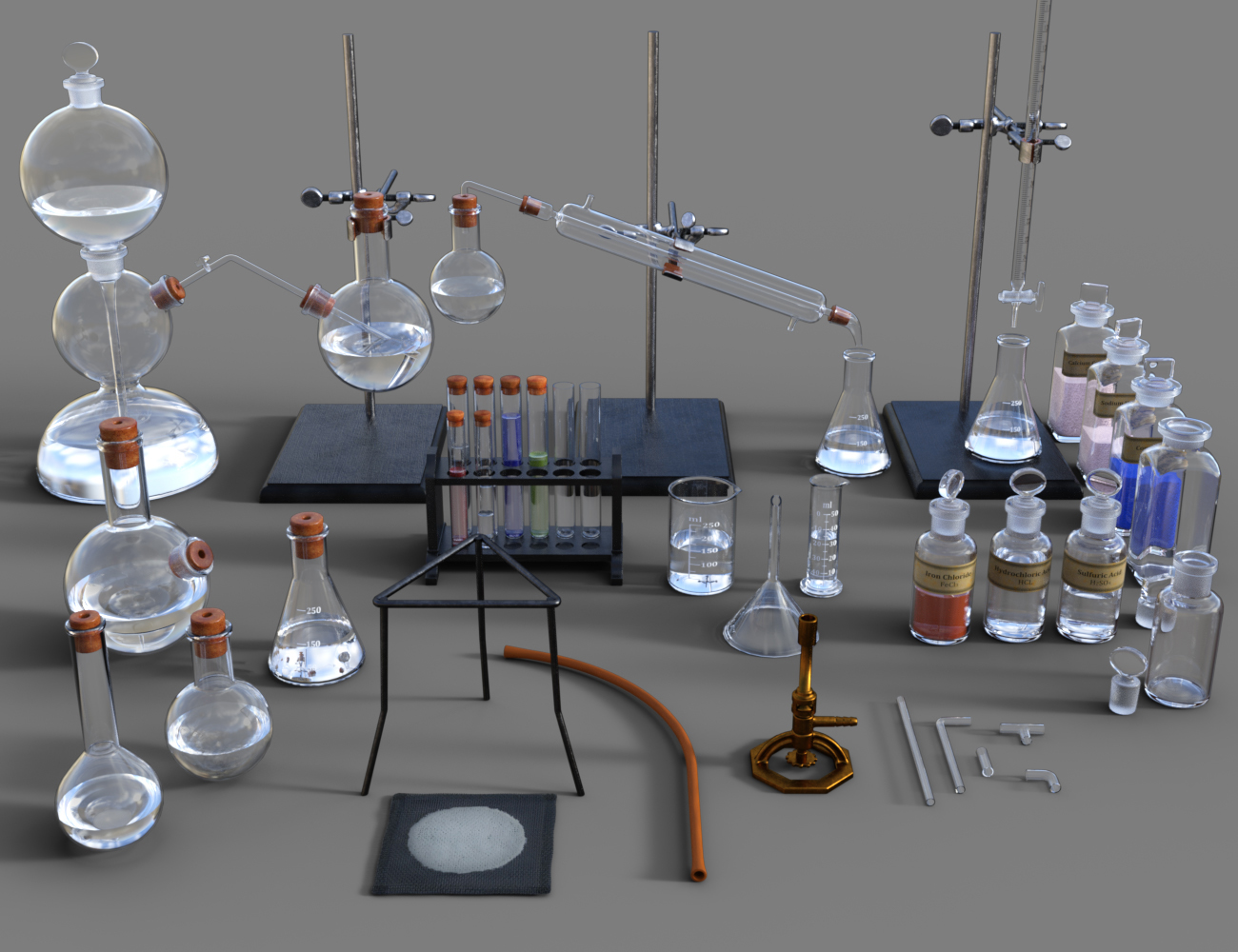 Victorian Chemistry Equipment | Daz 3D