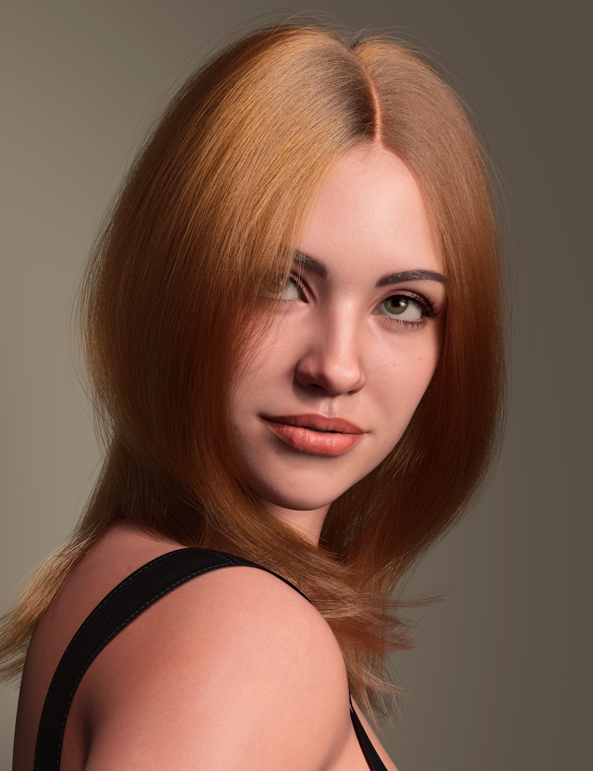 dForce Strand-Based Curvy Shoulder Length Hair for Genesis 9 and ...