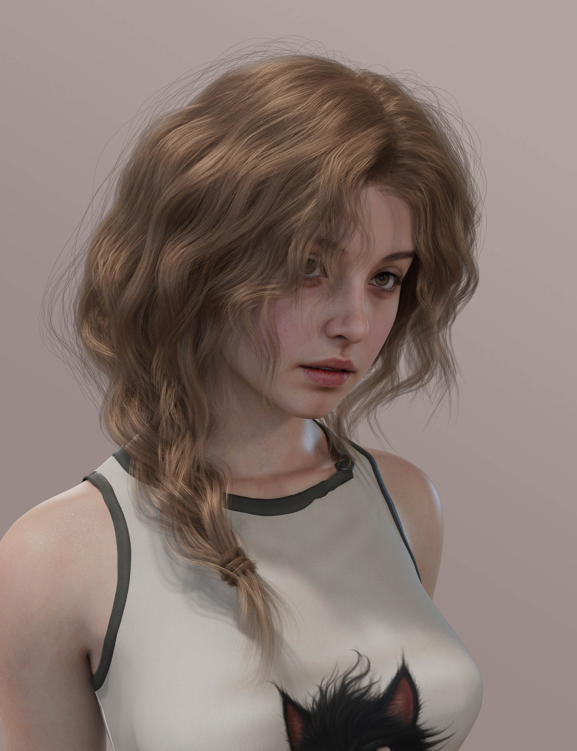 dForce Wynne Hair and MB Wynne HD for Genesis 9 Feminine | Daz 3D
