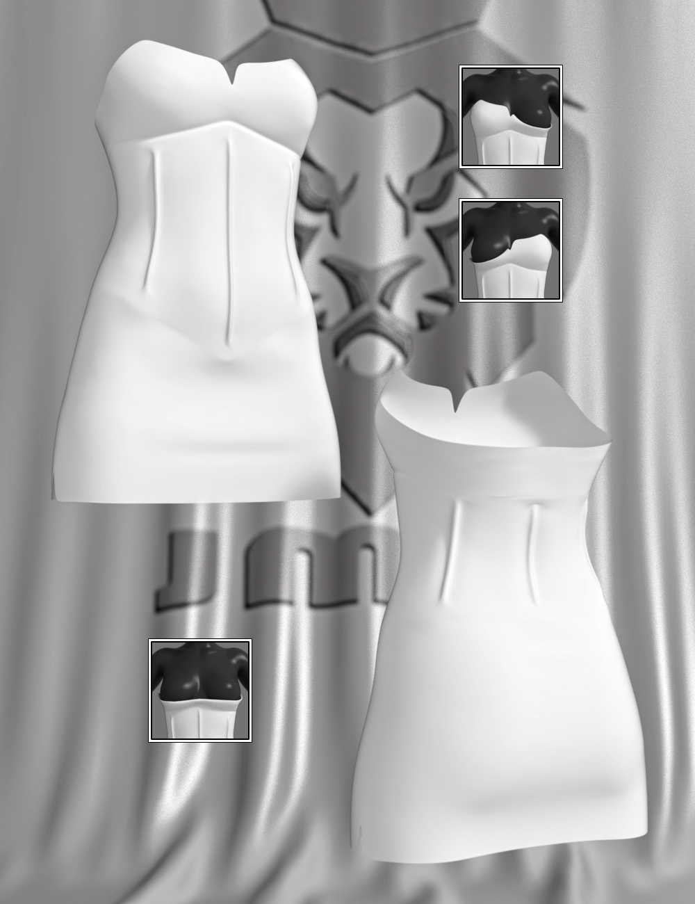 JMR dForce Samantha Dress For Genesis 9 and 8 Female | Daz 3D