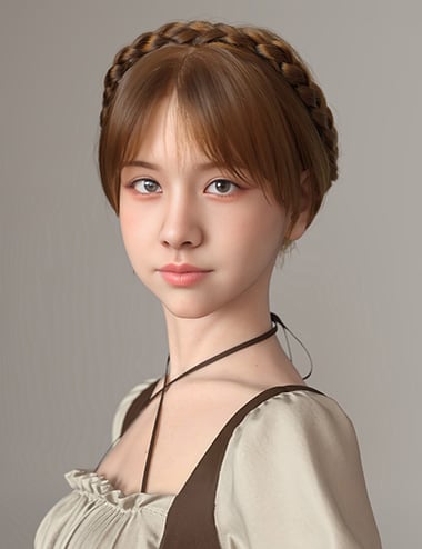 dForce Princess Series Crown Braid for Genesis 9 | Daz 3D