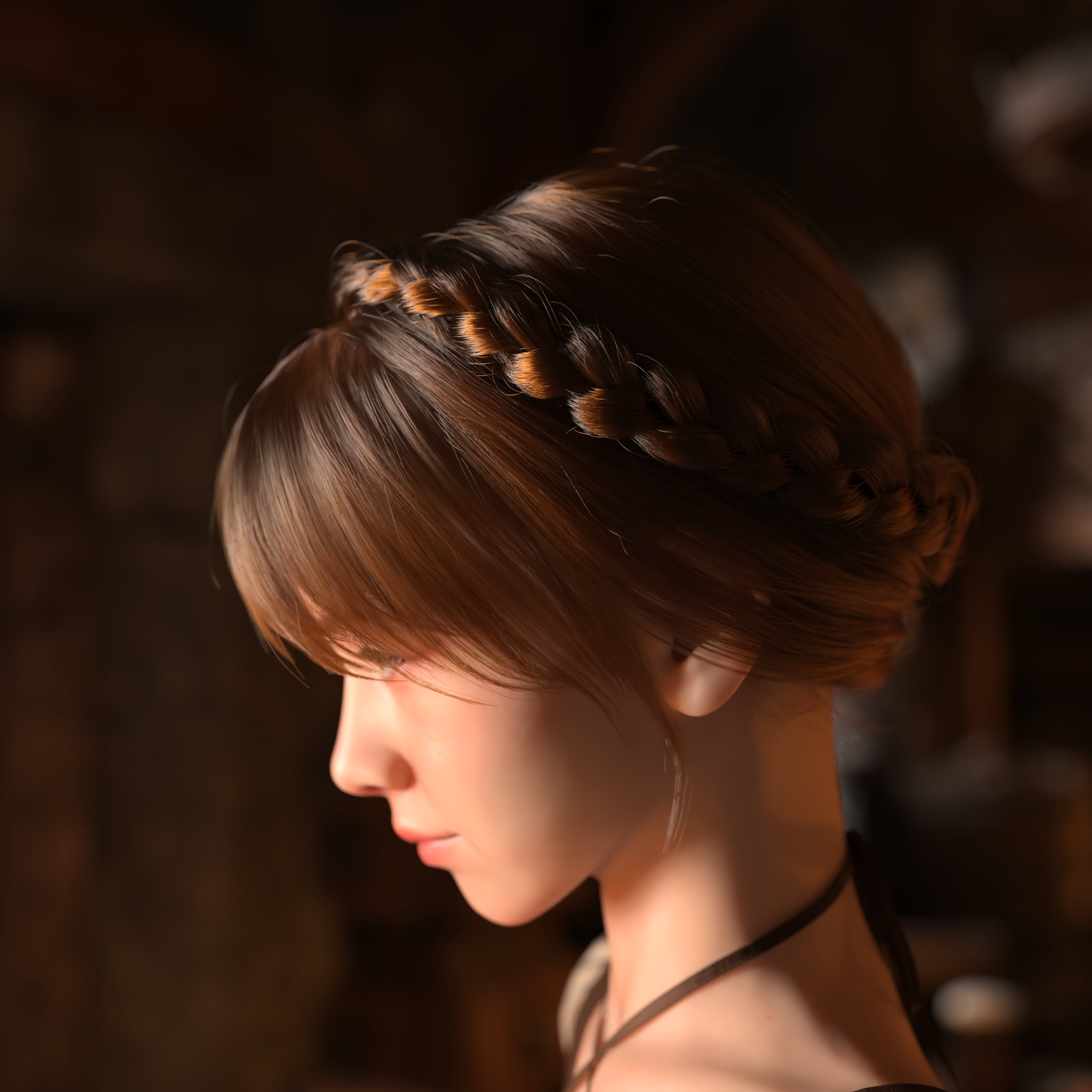 dForce Princess Series Crown Braid for Genesis 9 | Daz 3D