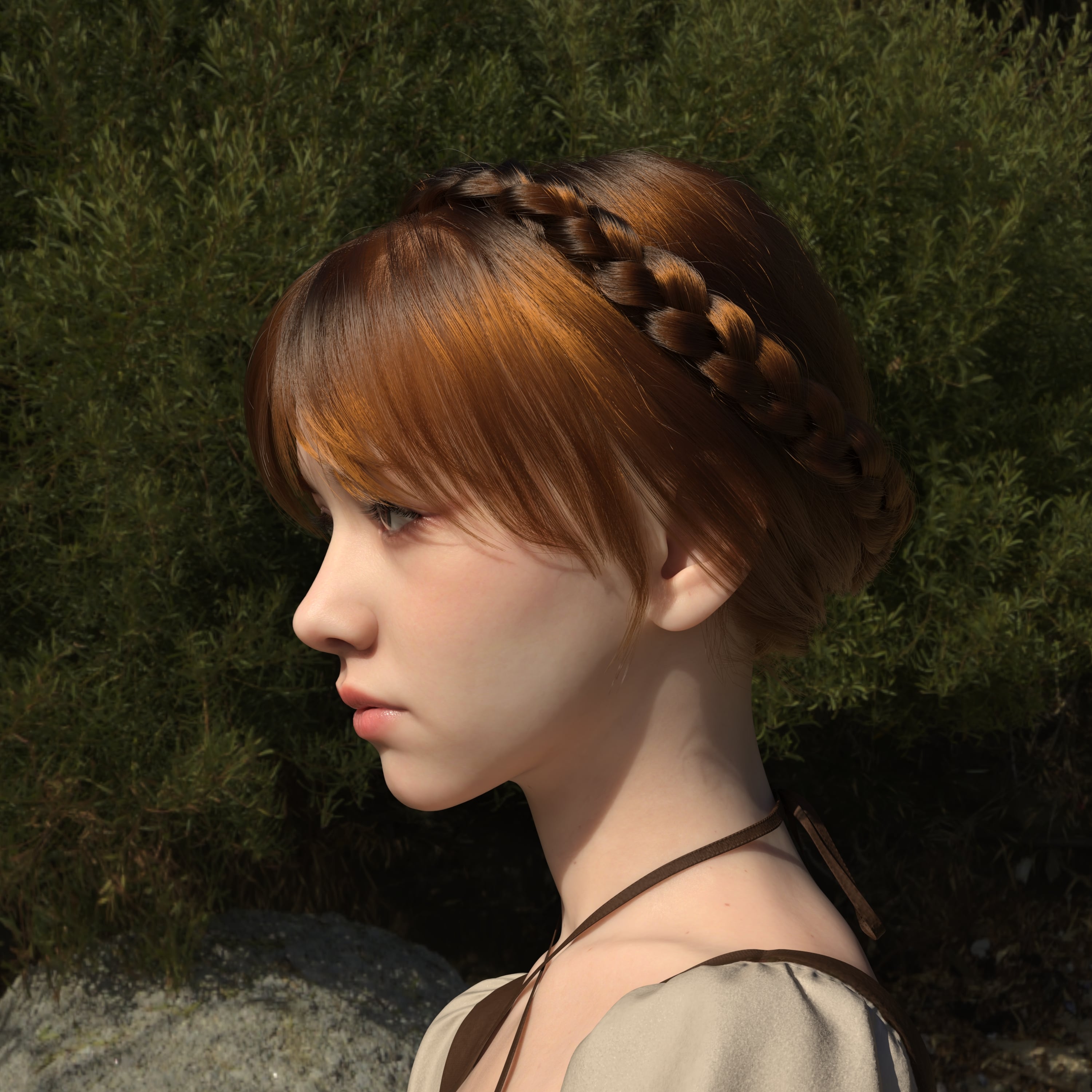 dForce Princess Series Crown Braid for Genesis 9 | Daz 3D