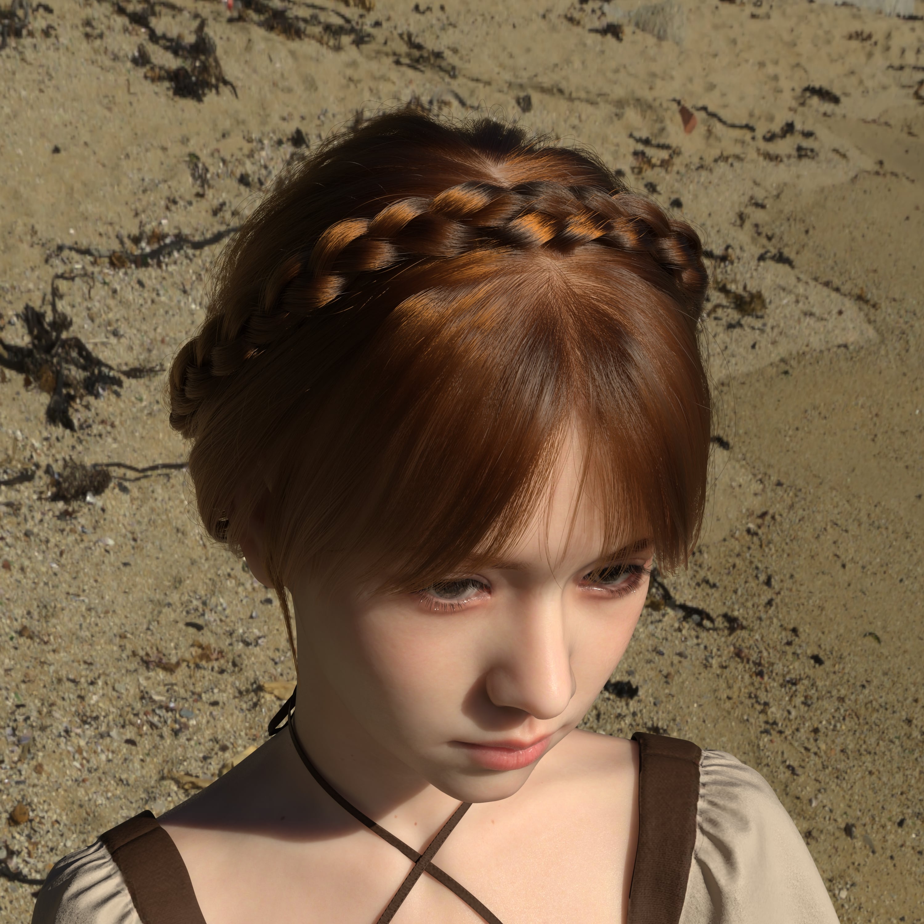dForce Princess Series Crown Braid for Genesis 9 | Daz 3D