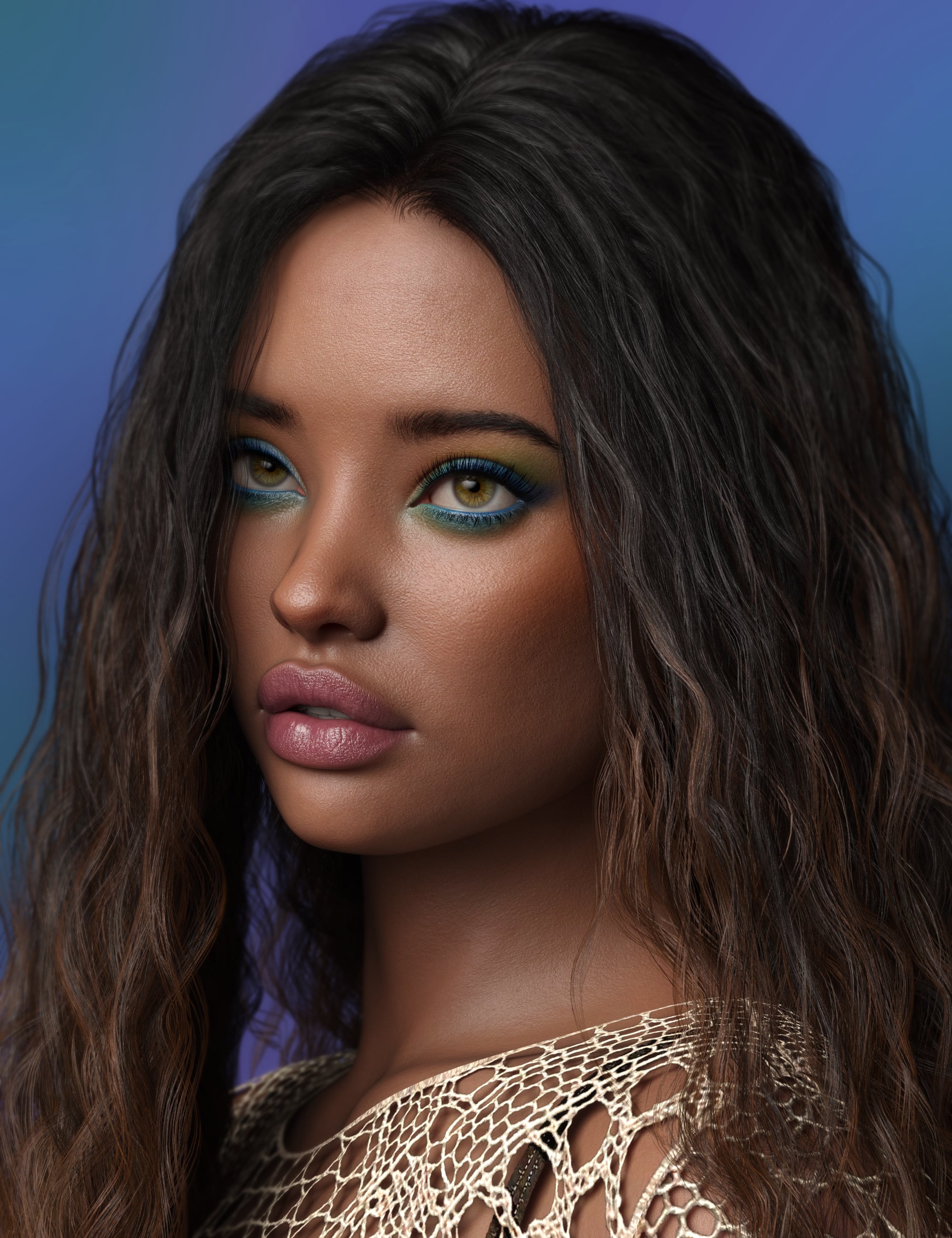 Glam Radiance Make Up Set - Dark Skin Edition for Genesis 9 | Daz 3D