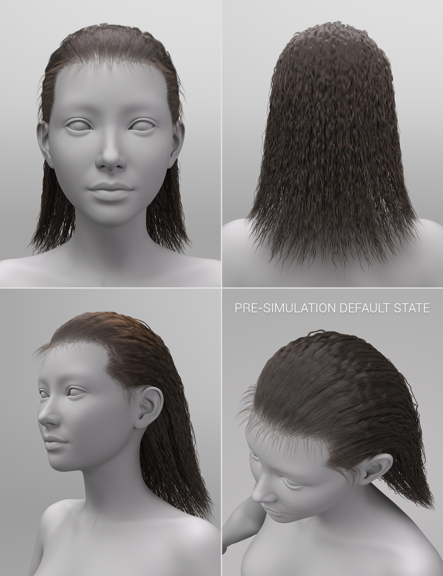 LI dForce Shower Tress Hair for Genesis 9 | Daz 3D
