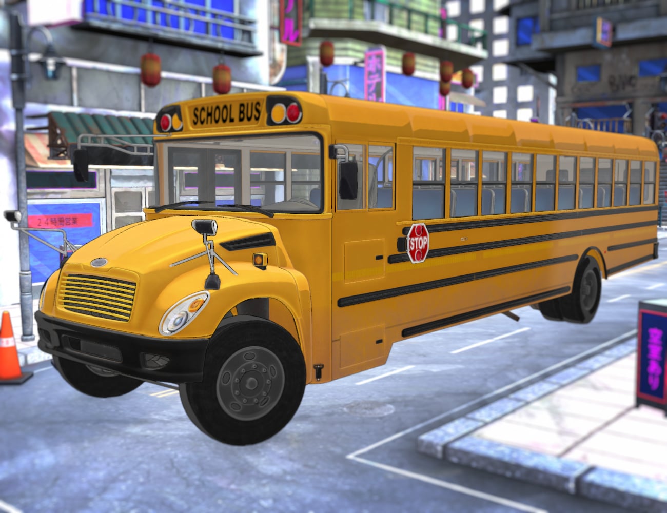 XI School Bus Toon Add-On | Daz 3D