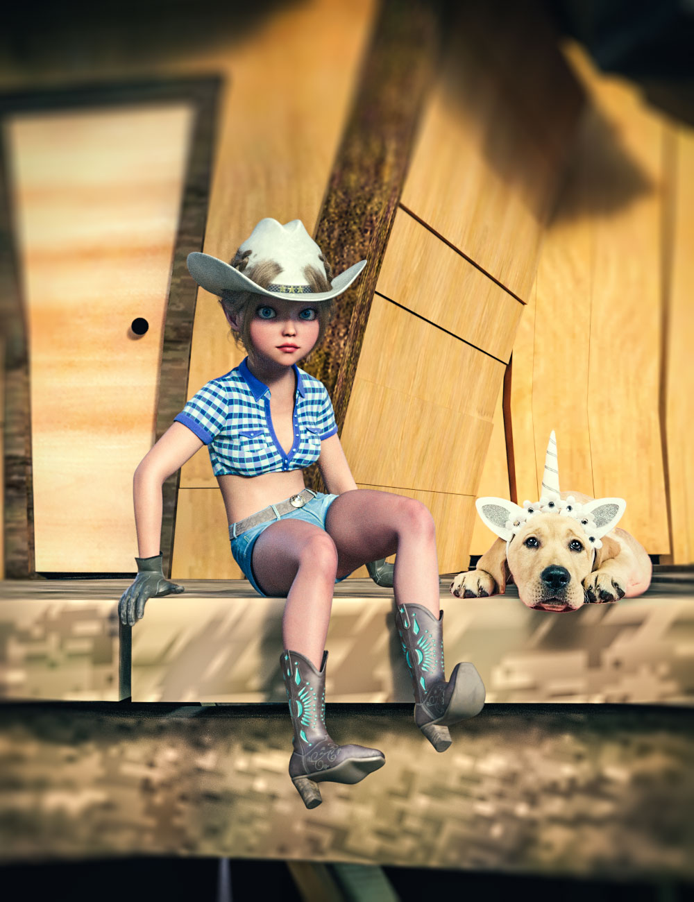 GNBD Fairy Tree House 2 Cameras and Poses for Pixie 9 | Daz 3D