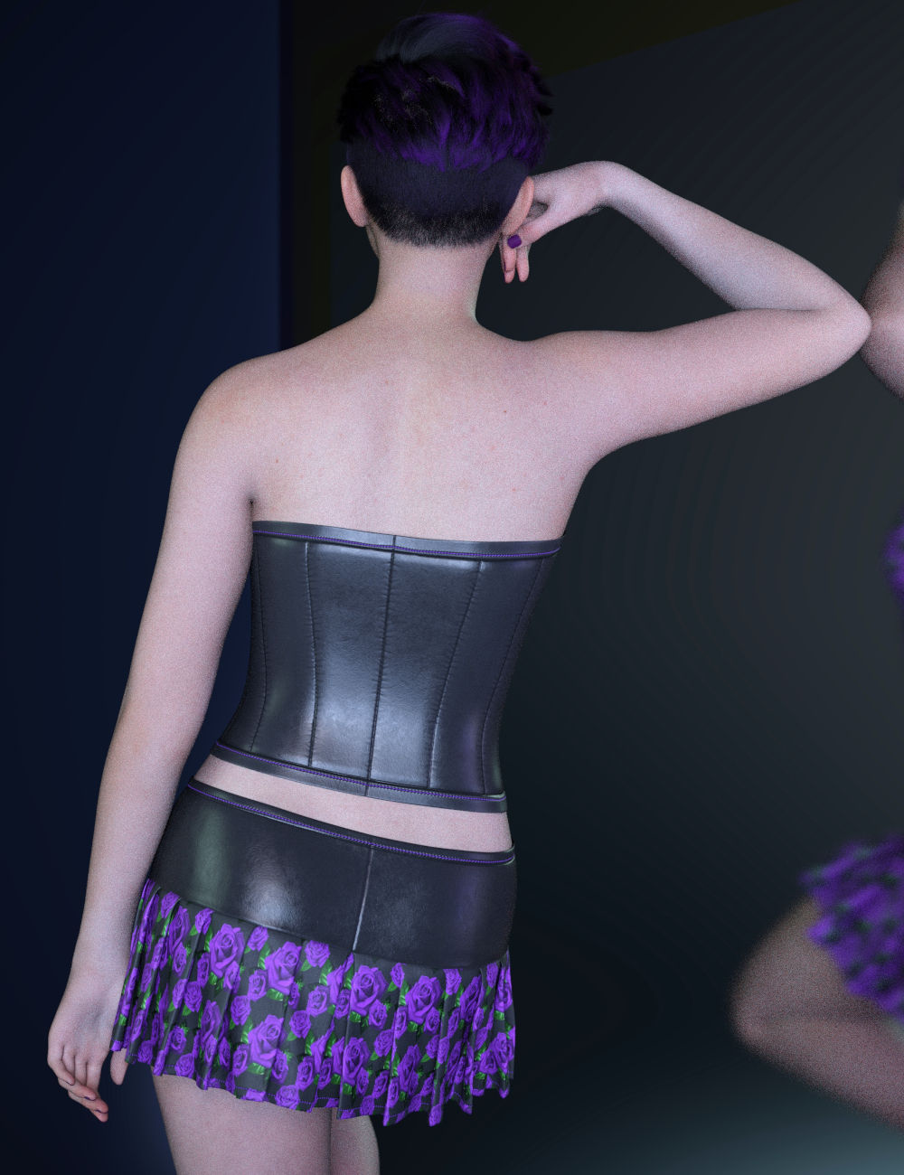 dForce LV Corset Top and Mini Skirt for Genesis 9 | Daz 3D