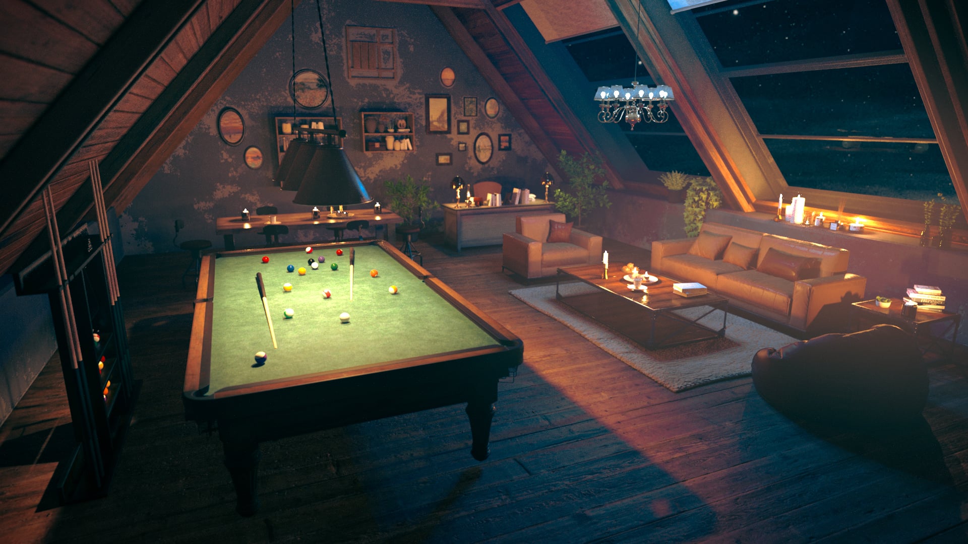 Polish Pool Room | Daz 3D