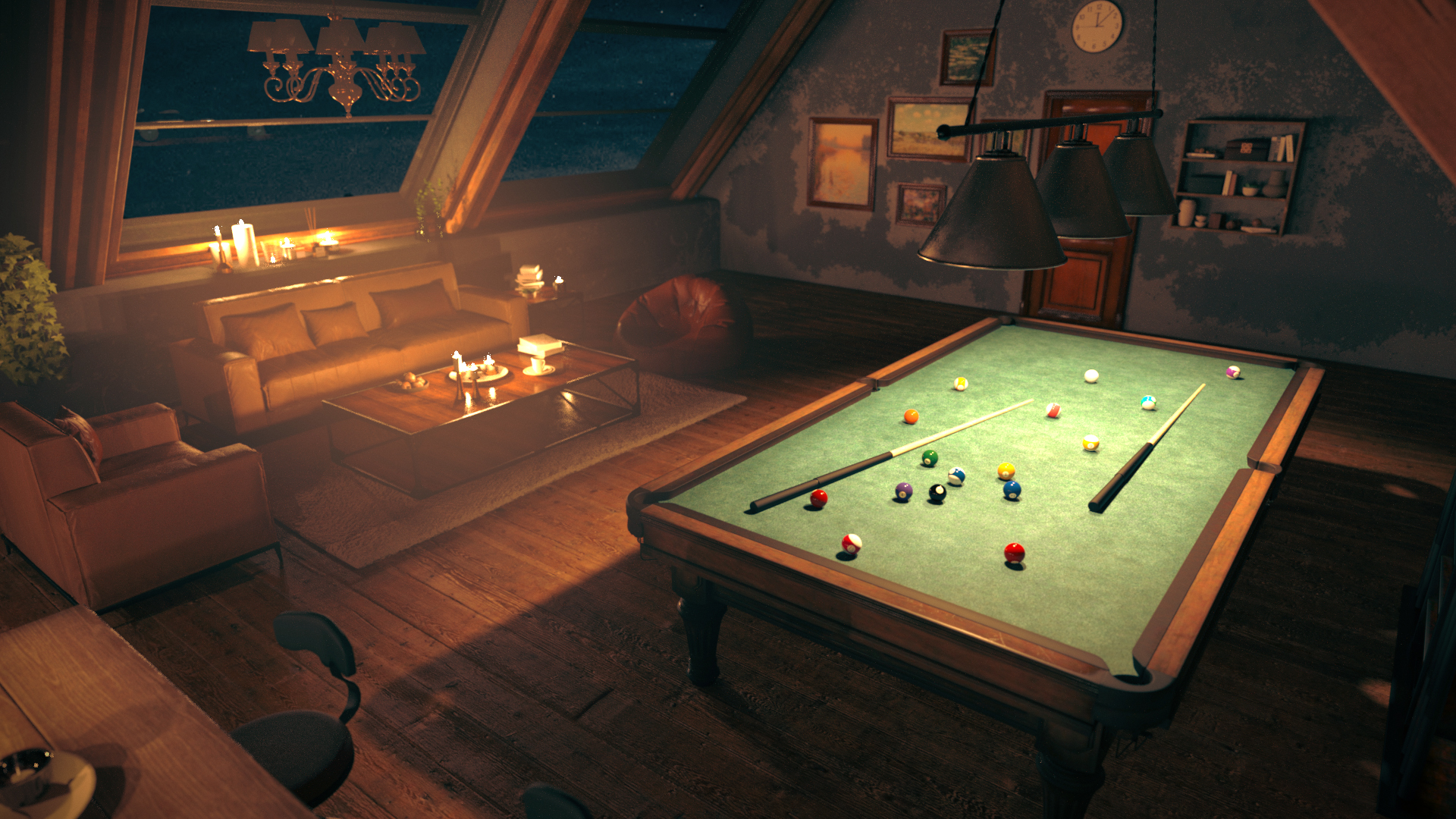 Polish Pool Room | Daz 3D