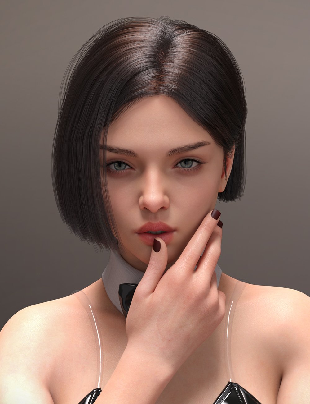 dForce Diagonal Cut Short Hair for Genesis 9 | Daz 3D