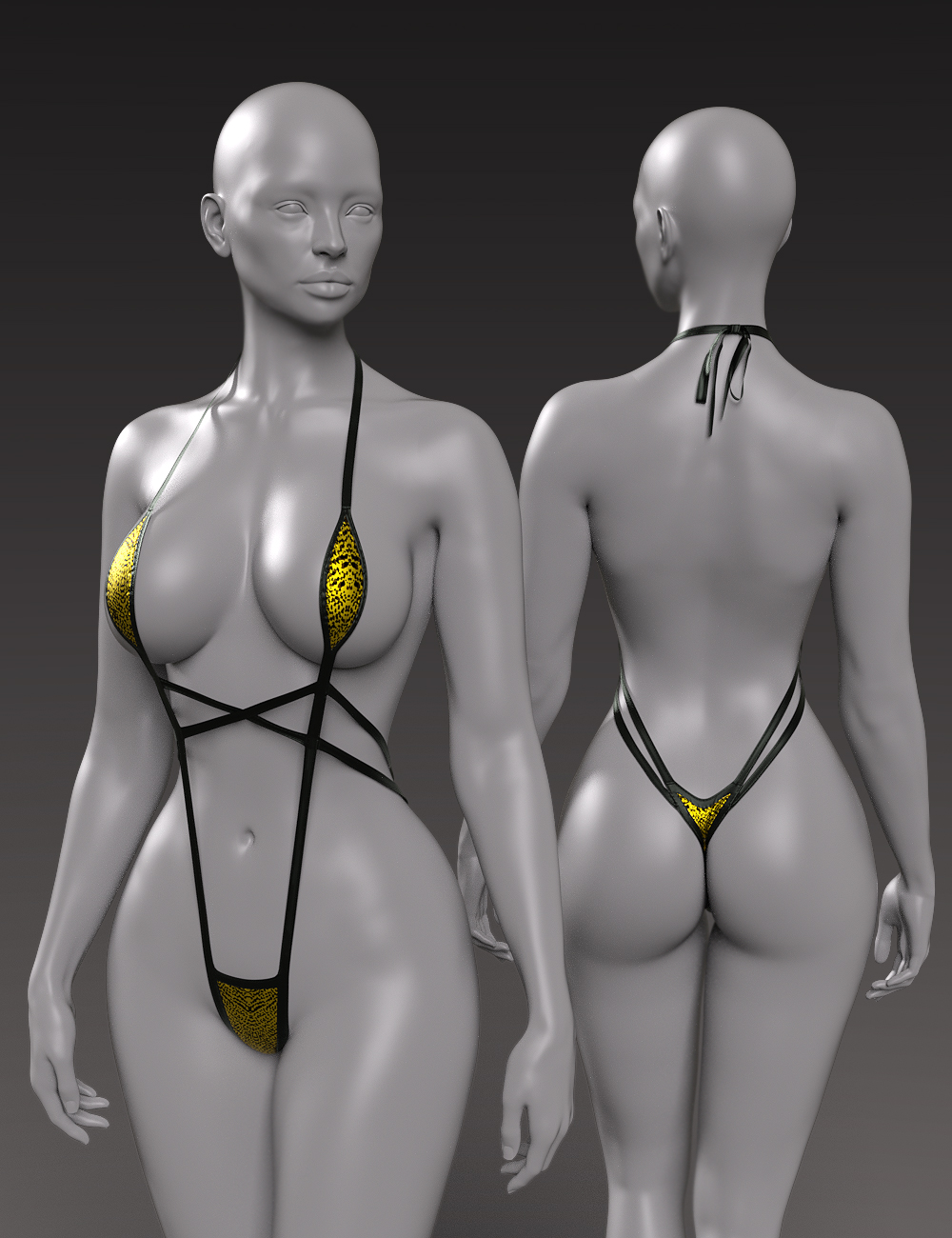 VERSUS - dForce Ultra XS Monokini Texture Add-On | Daz 3D