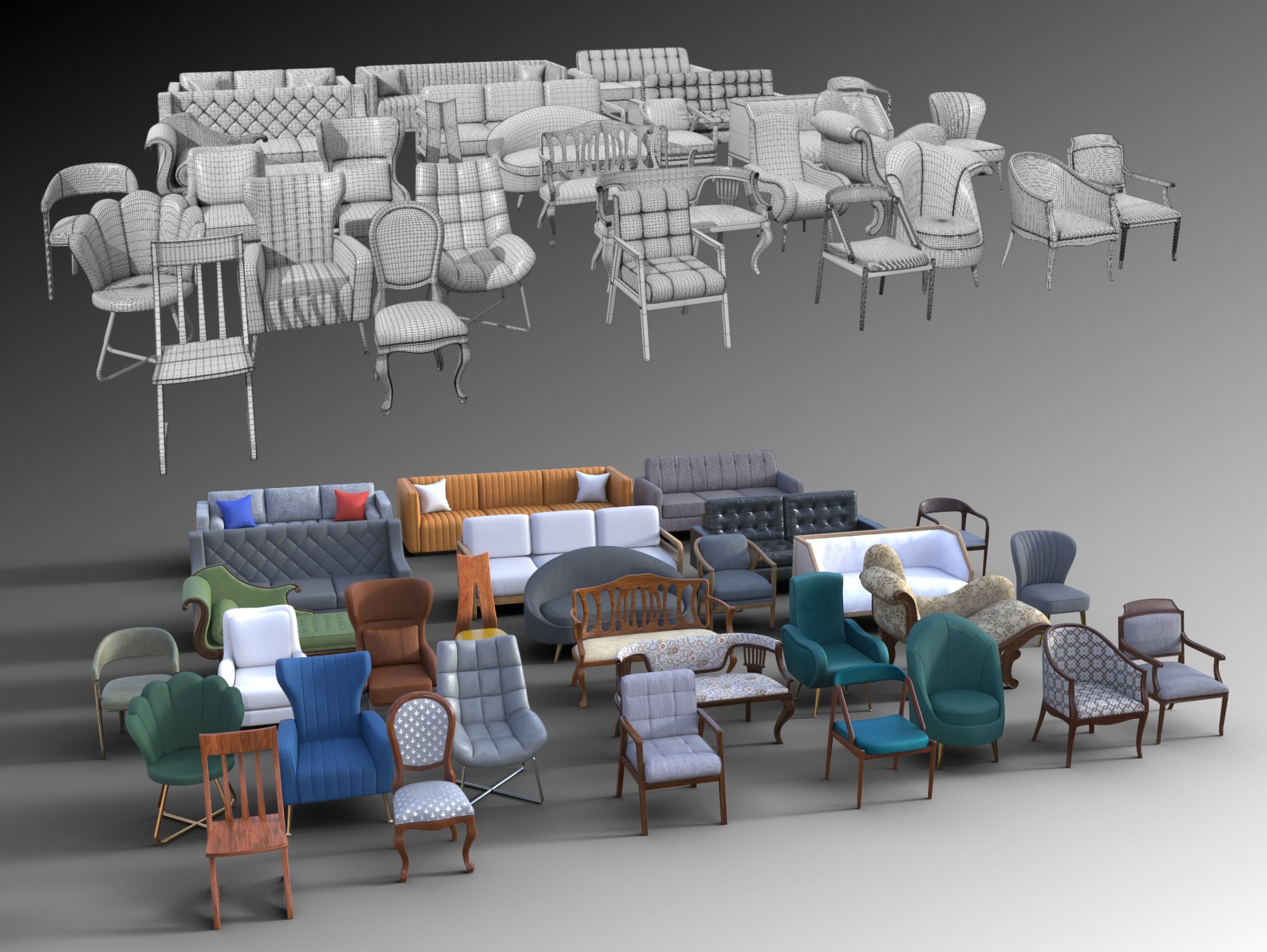 FG Sofa and Chairs | Daz 3D