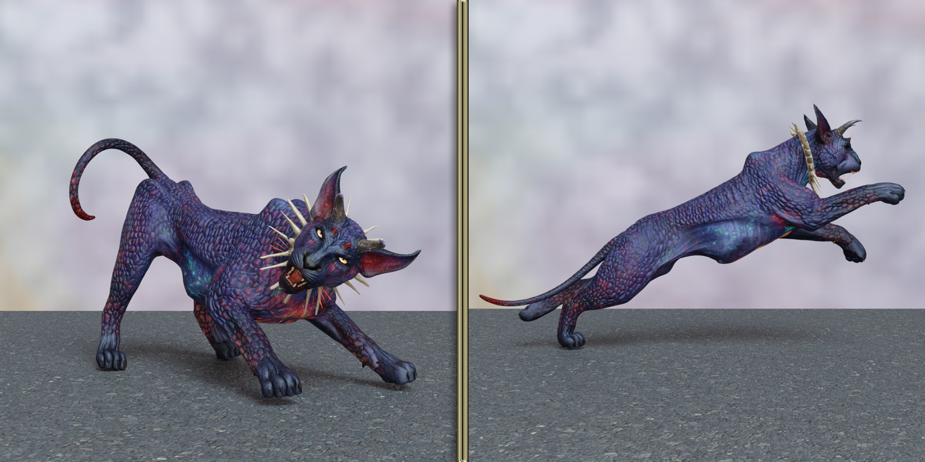 Demon Cat Poses for Vega HellCat | Daz 3D