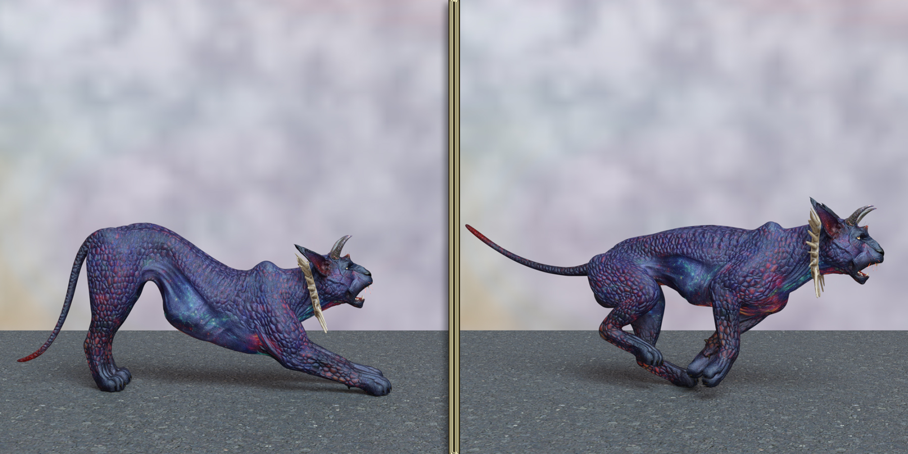 Demon Cat Poses for Vega HellCat | Daz 3D