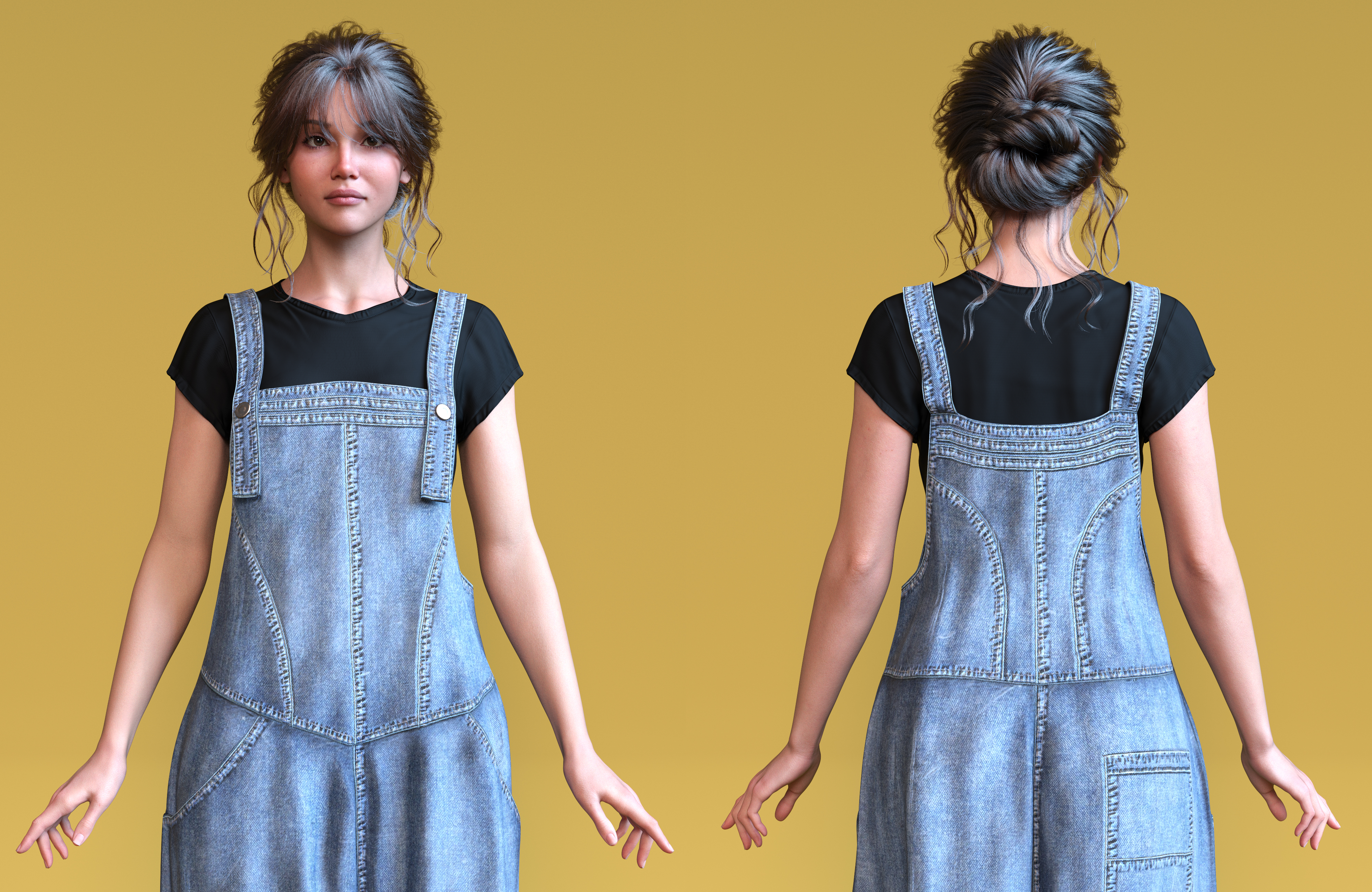dForce Urban Overalls Outfit for Genesis 9 | Daz 3D