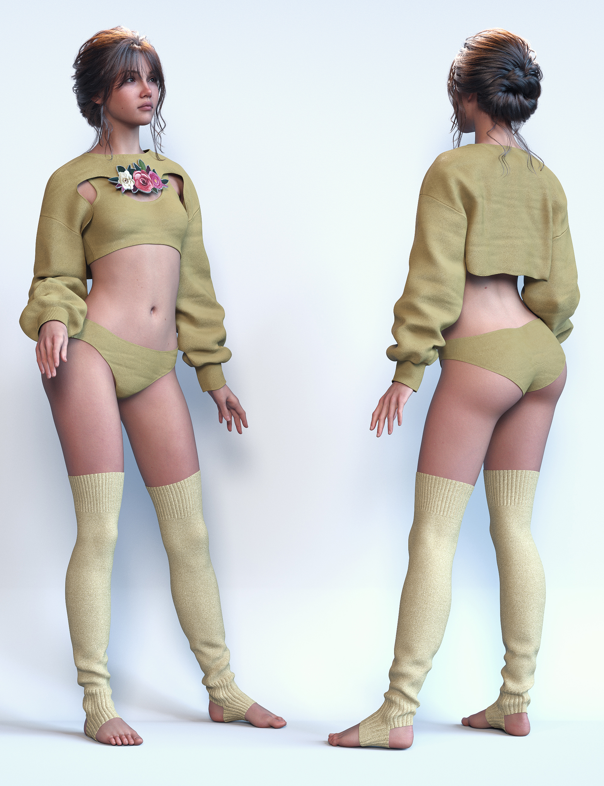 dForce Cute and Cozy Outfit for Genesis 9 Texture Add-On | Daz 3D