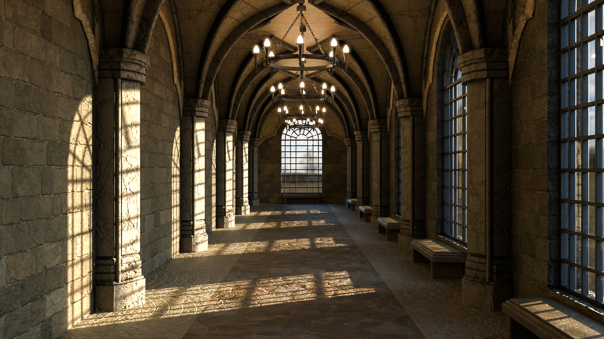 Donjon Stone Hallway | Daz 3D