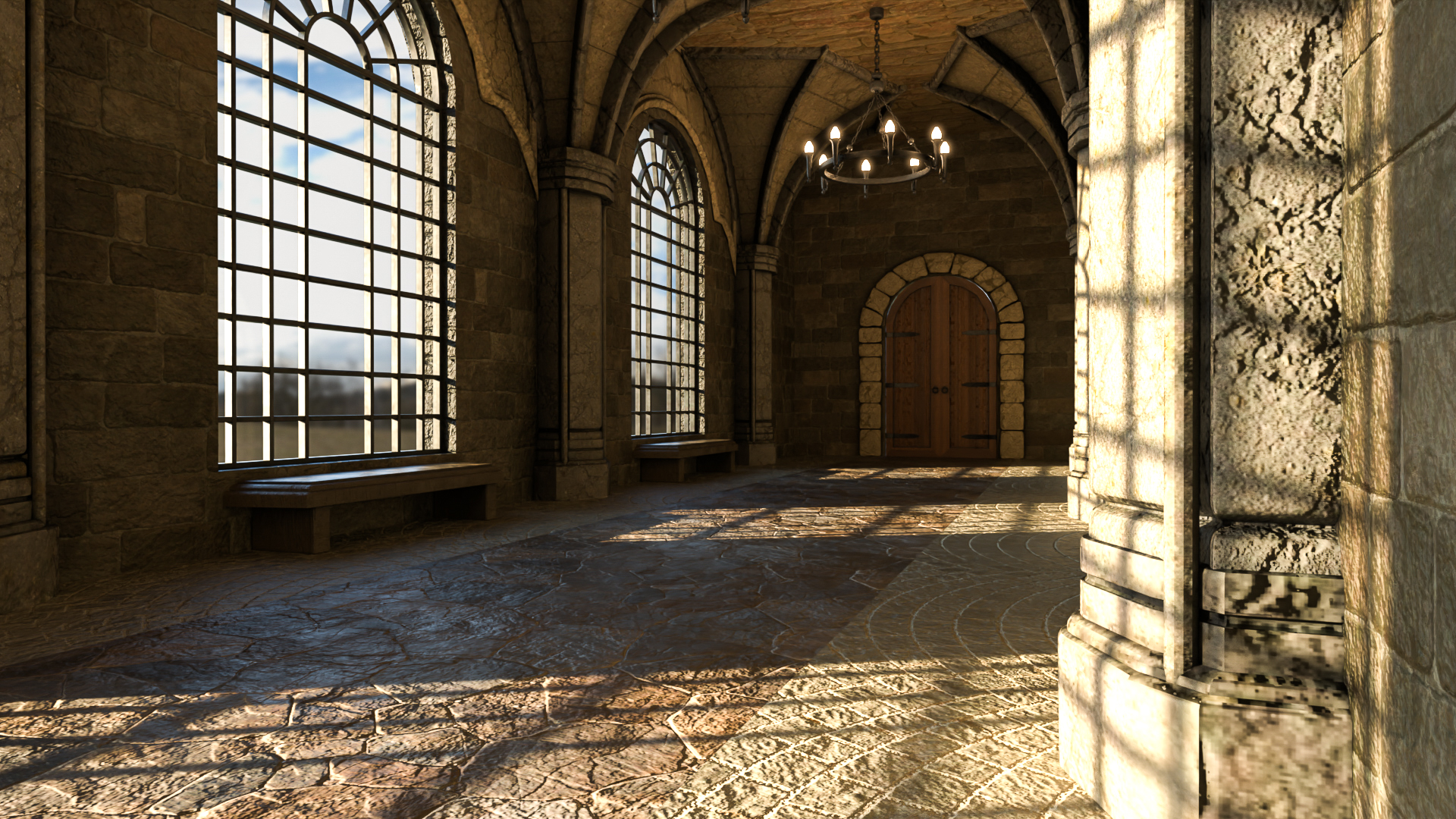 Donjon Stone Hallway | Daz 3D