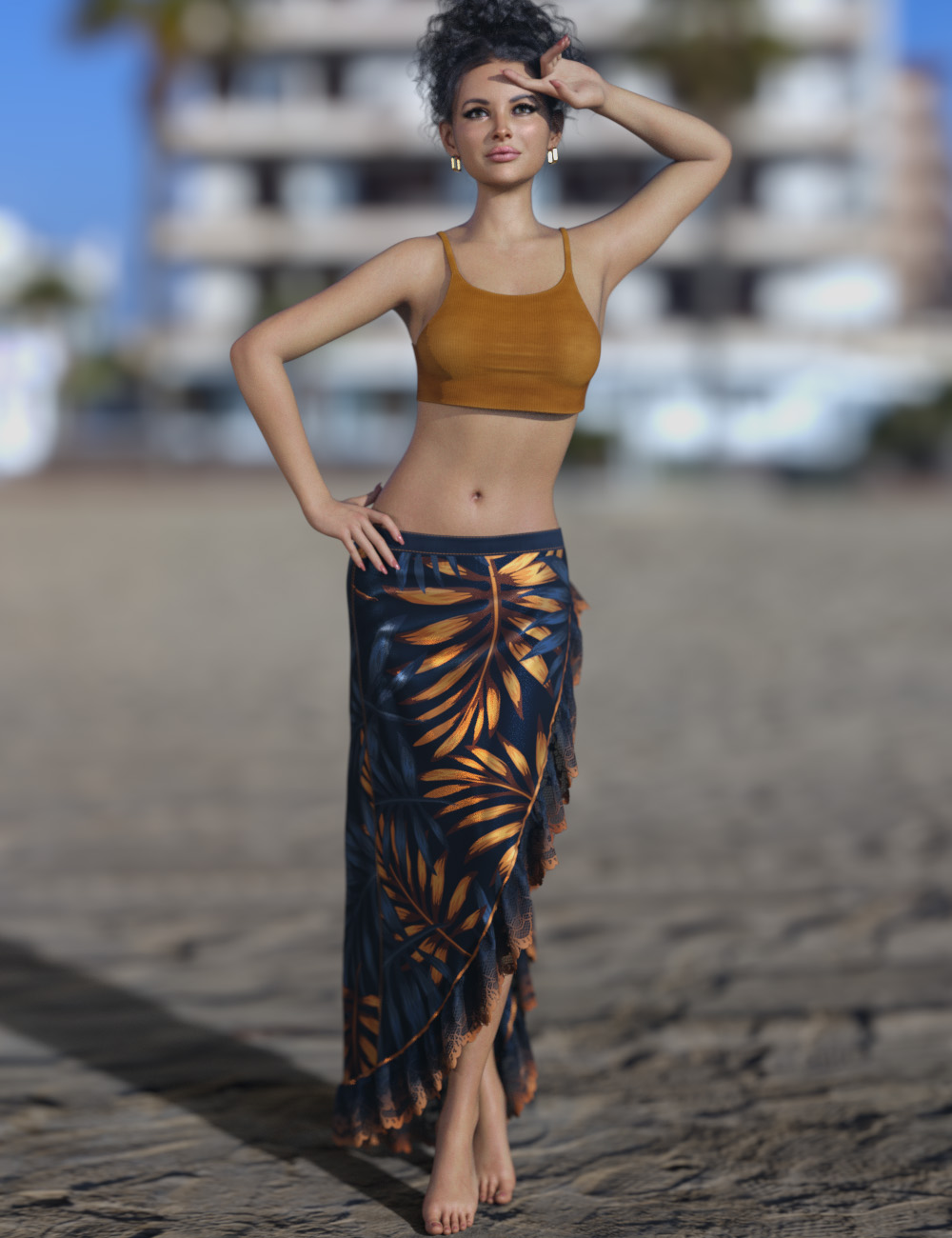 dForce Hot Caribbean Nights for Genesis 9 | Daz 3D