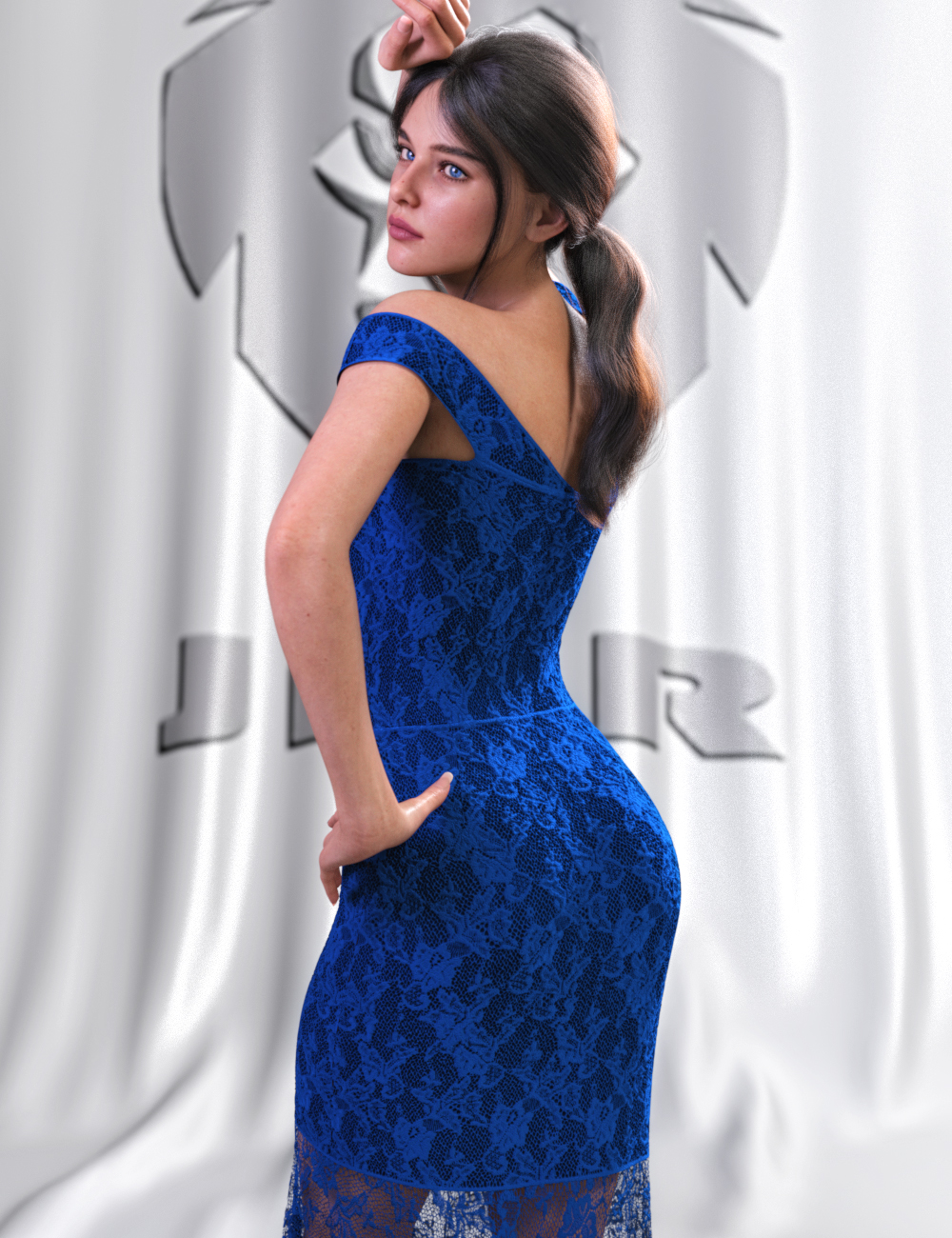 JMR dForce Regina Dress for Genesis 9 and 8 Female | Daz 3D