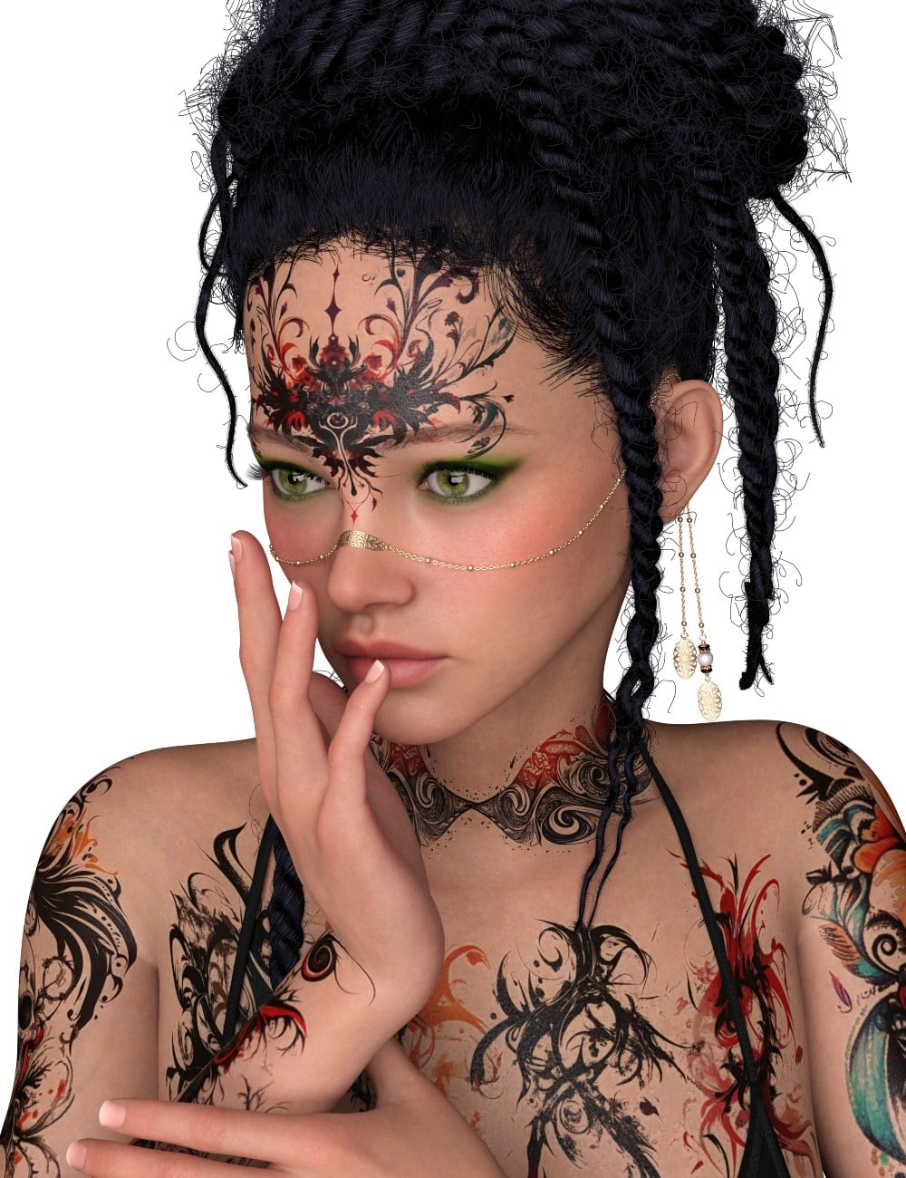 L3D TattooU - Tattoo and Decals Colors LIE for Genesis 9 | Daz 3D