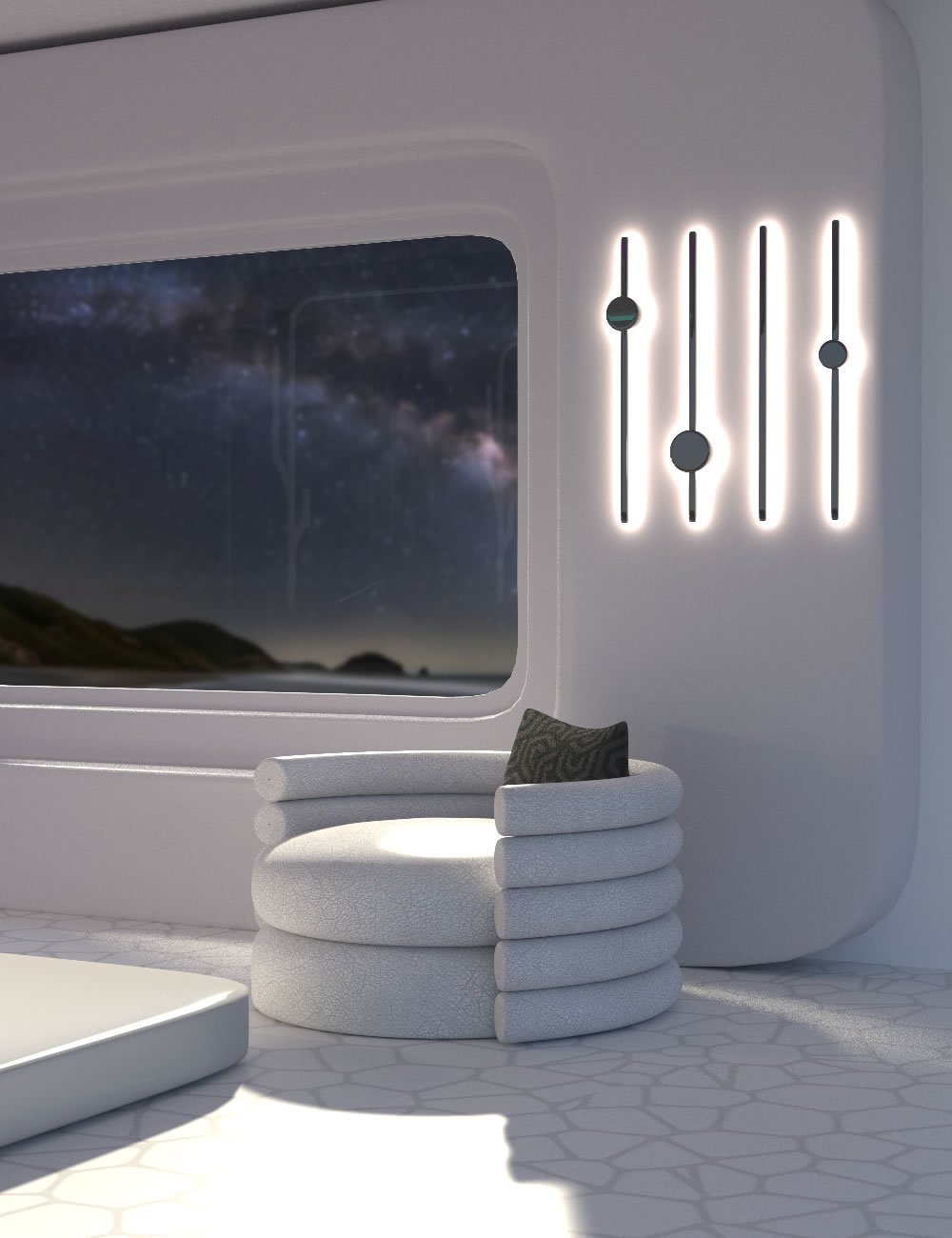 Bed Pod Future | Daz 3D