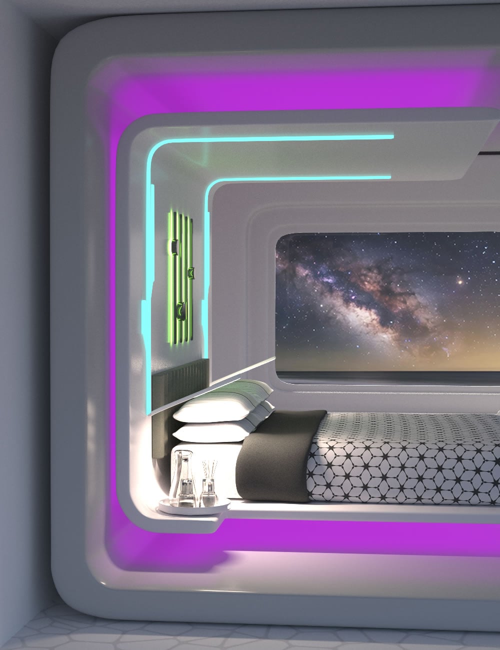 Bed Pod Future | Daz 3D