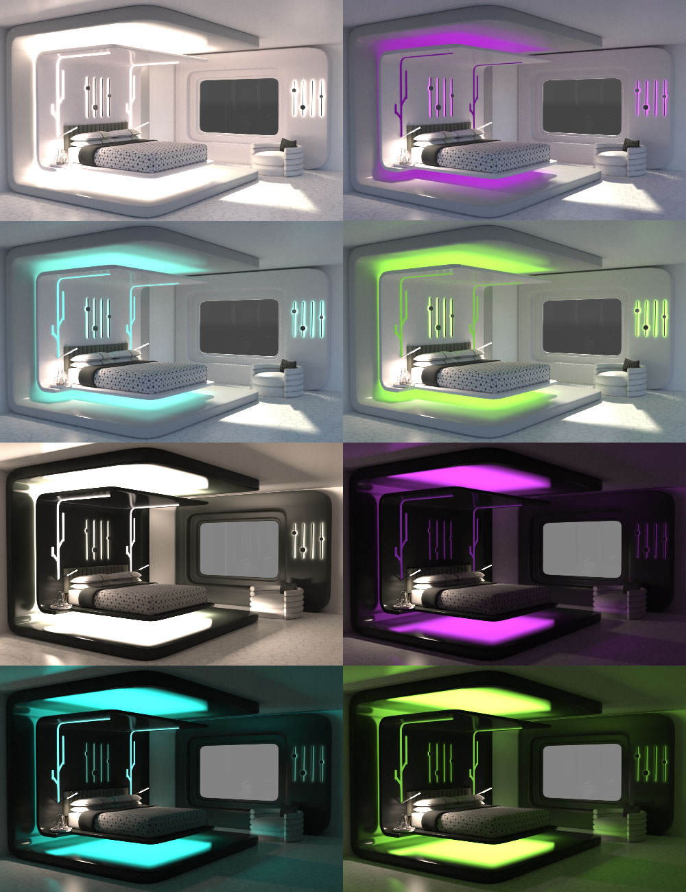 Bed Pod Future | Daz 3D