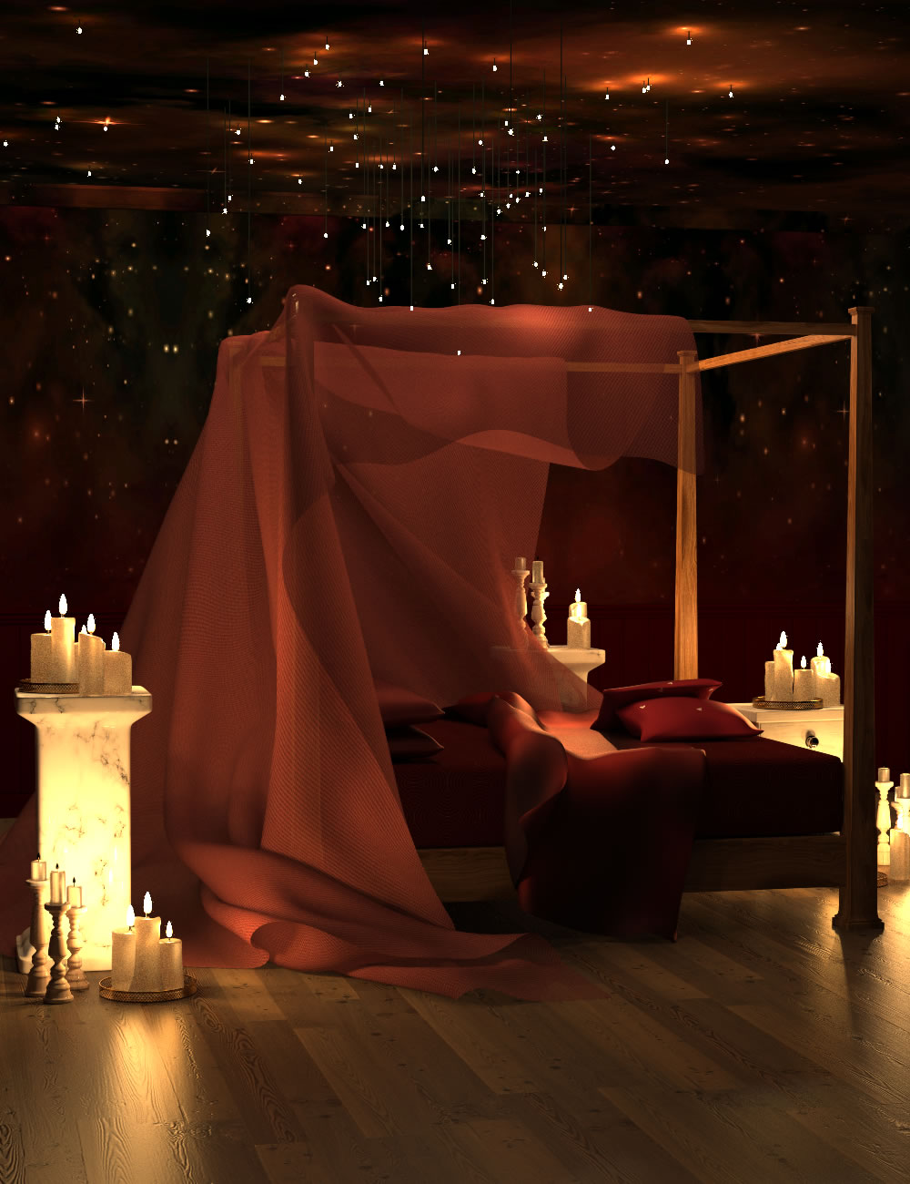 Bed Pod Romantic | Daz 3D