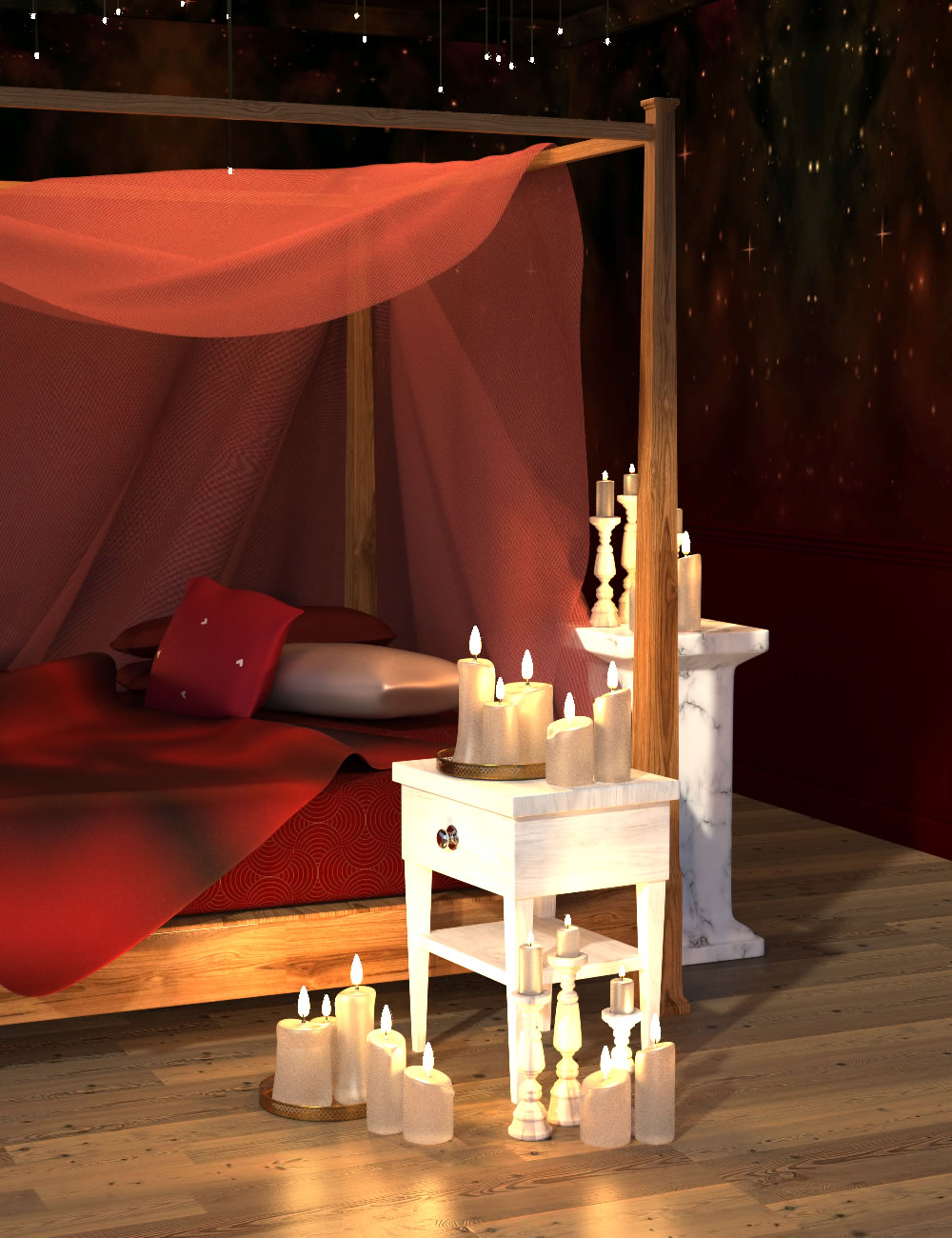 Bed Pod Romantic | Daz 3D