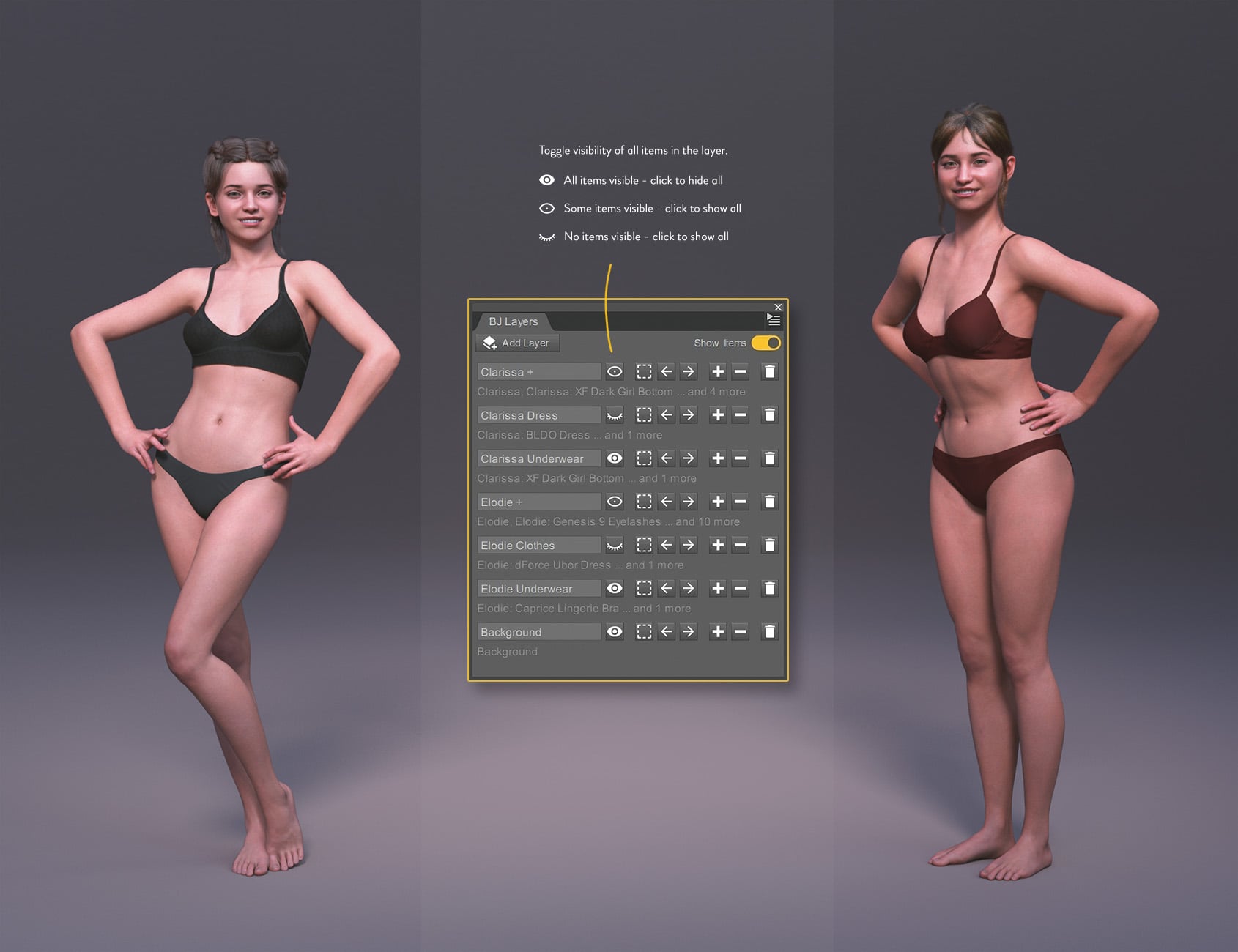 BJ Layers Plugin | Daz 3D