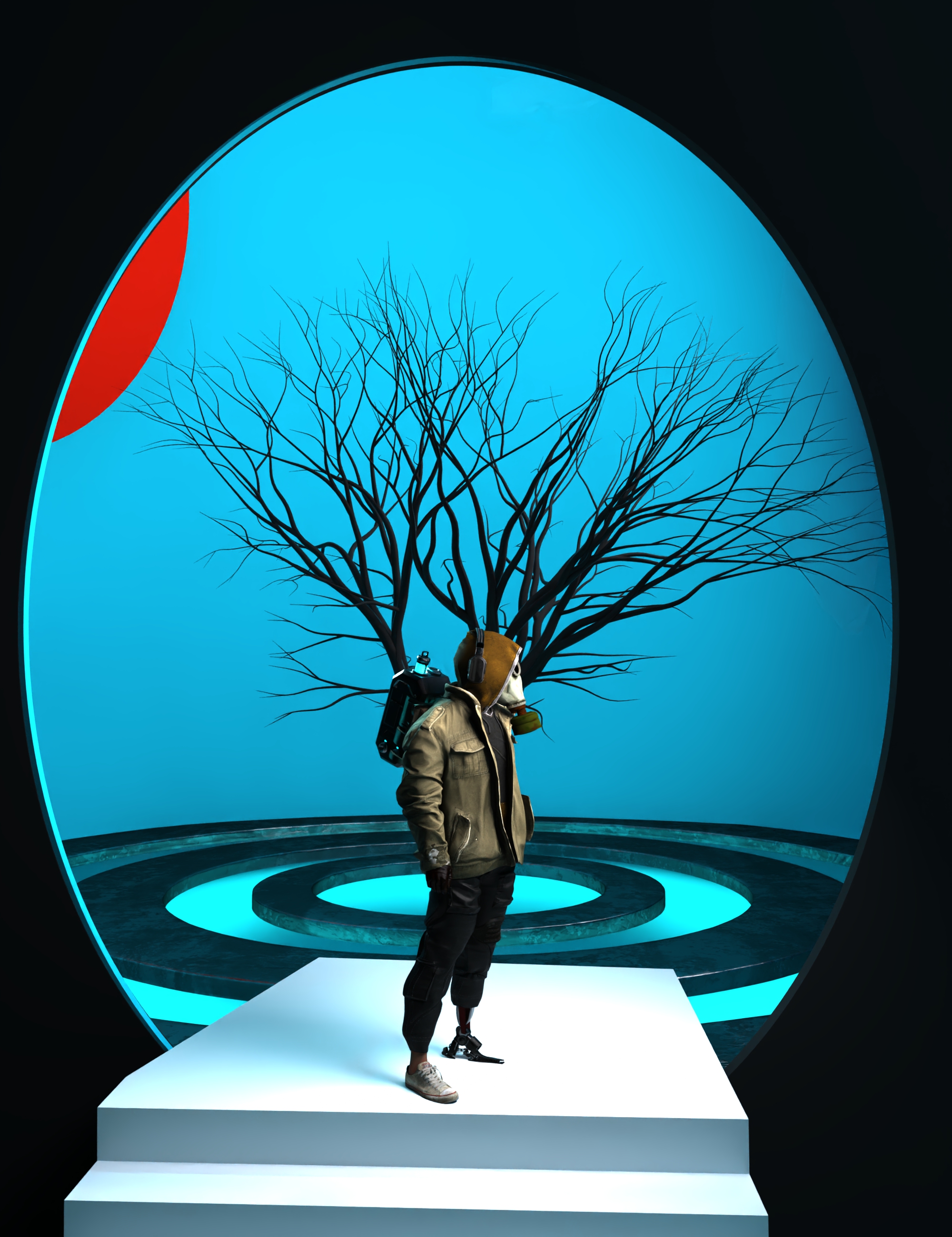 HT Stairs Tree and Energy Spheres | Daz 3D
