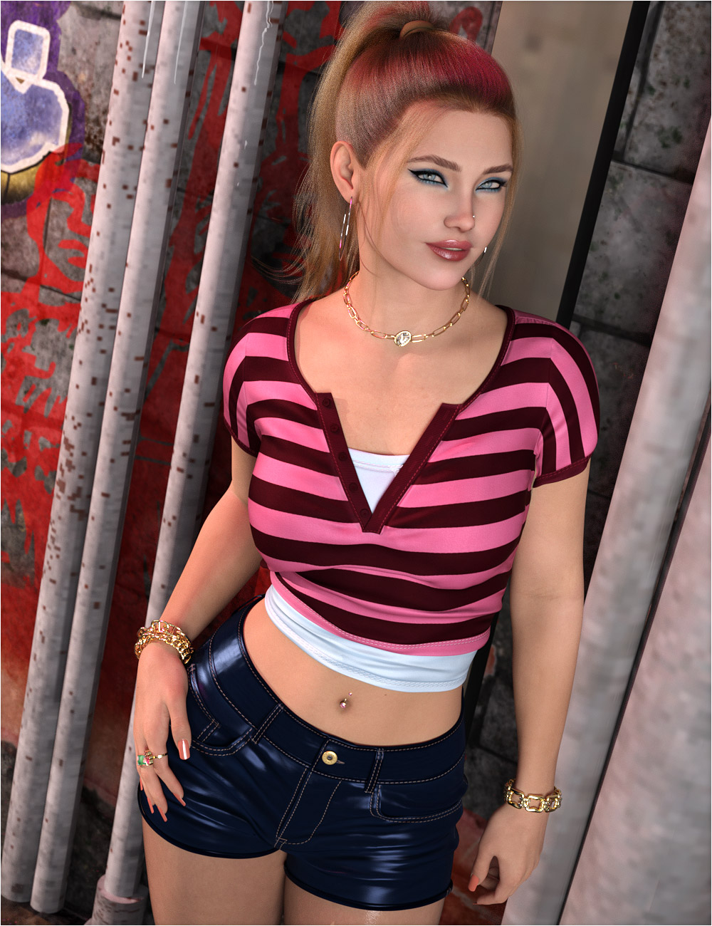 Everyday Textures for dForce SU Fashion Urban Outfit | Daz 3D