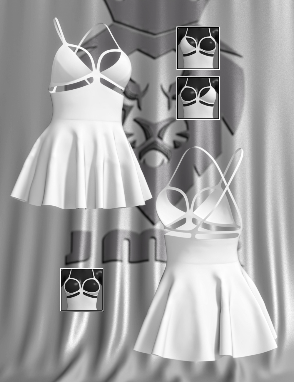 JMR dForce Vesna Nightdress for Genesis 9 and 8 Female | Daz 3D