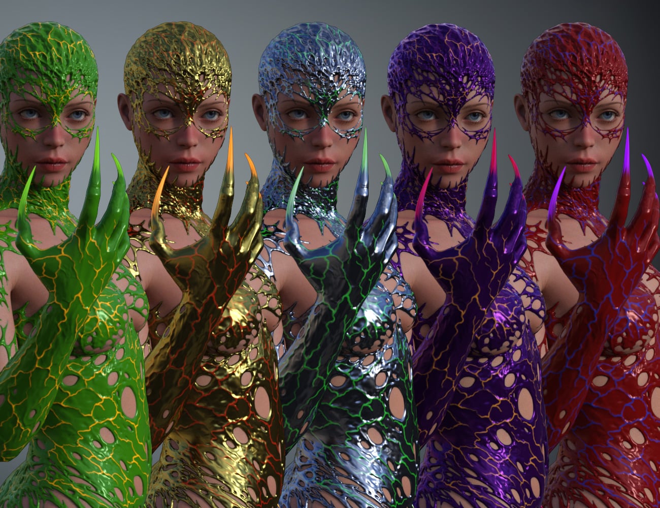 SM Liquid Armor and Poses for Genesis 9 | Daz 3D
