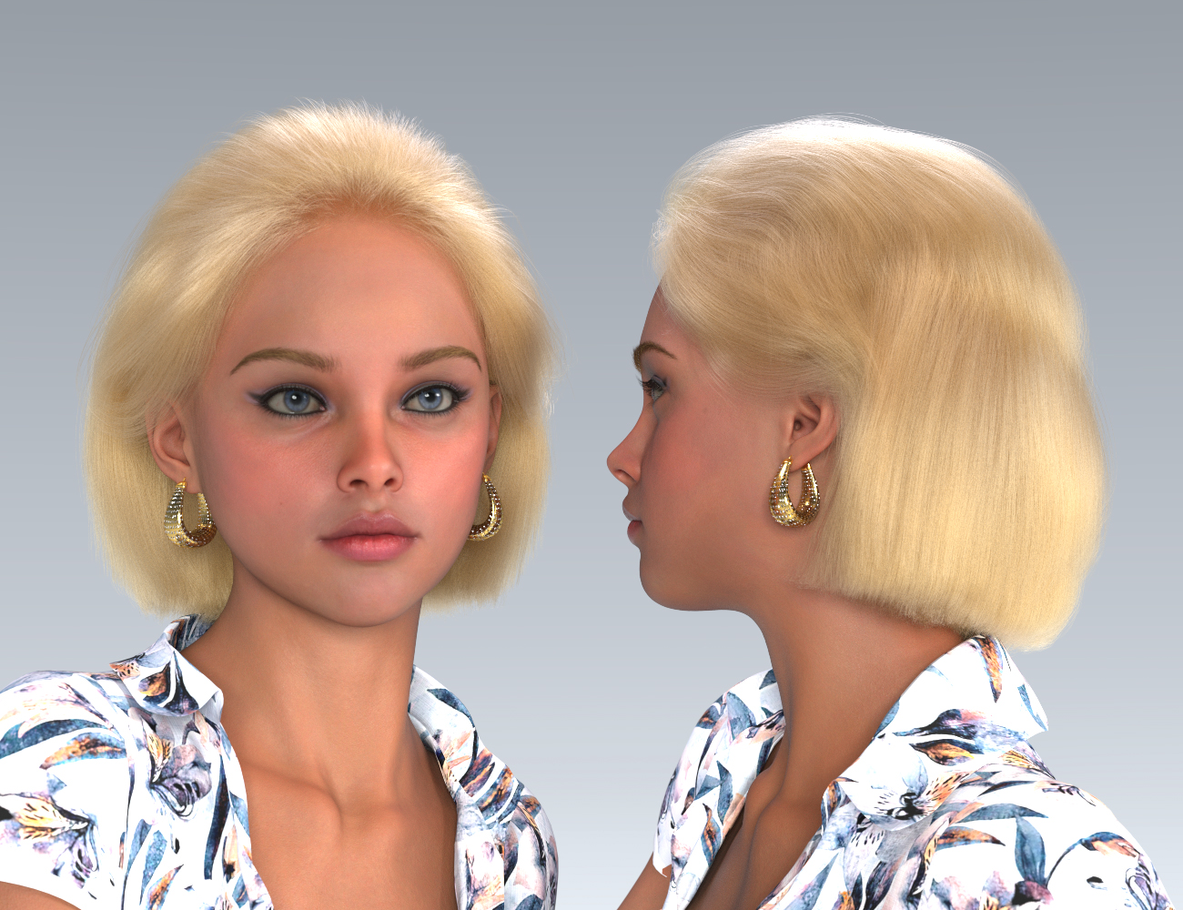 dforce Short Morphing Hair for Genesis 9 | Daz 3D