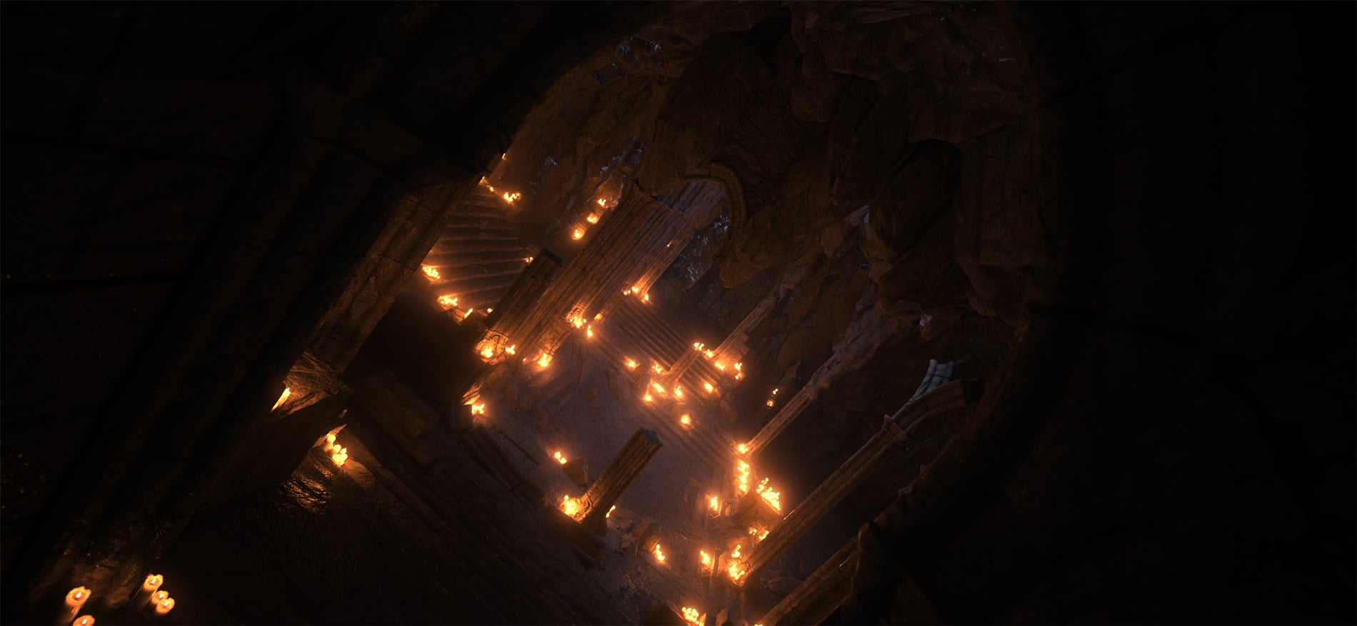 The Temple Below by Candlelight Add-on | Daz 3D