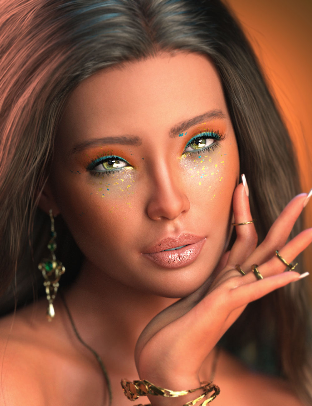 Makeup System - Sun Muse LIE Makeup for Genesis 9 | Daz 3D