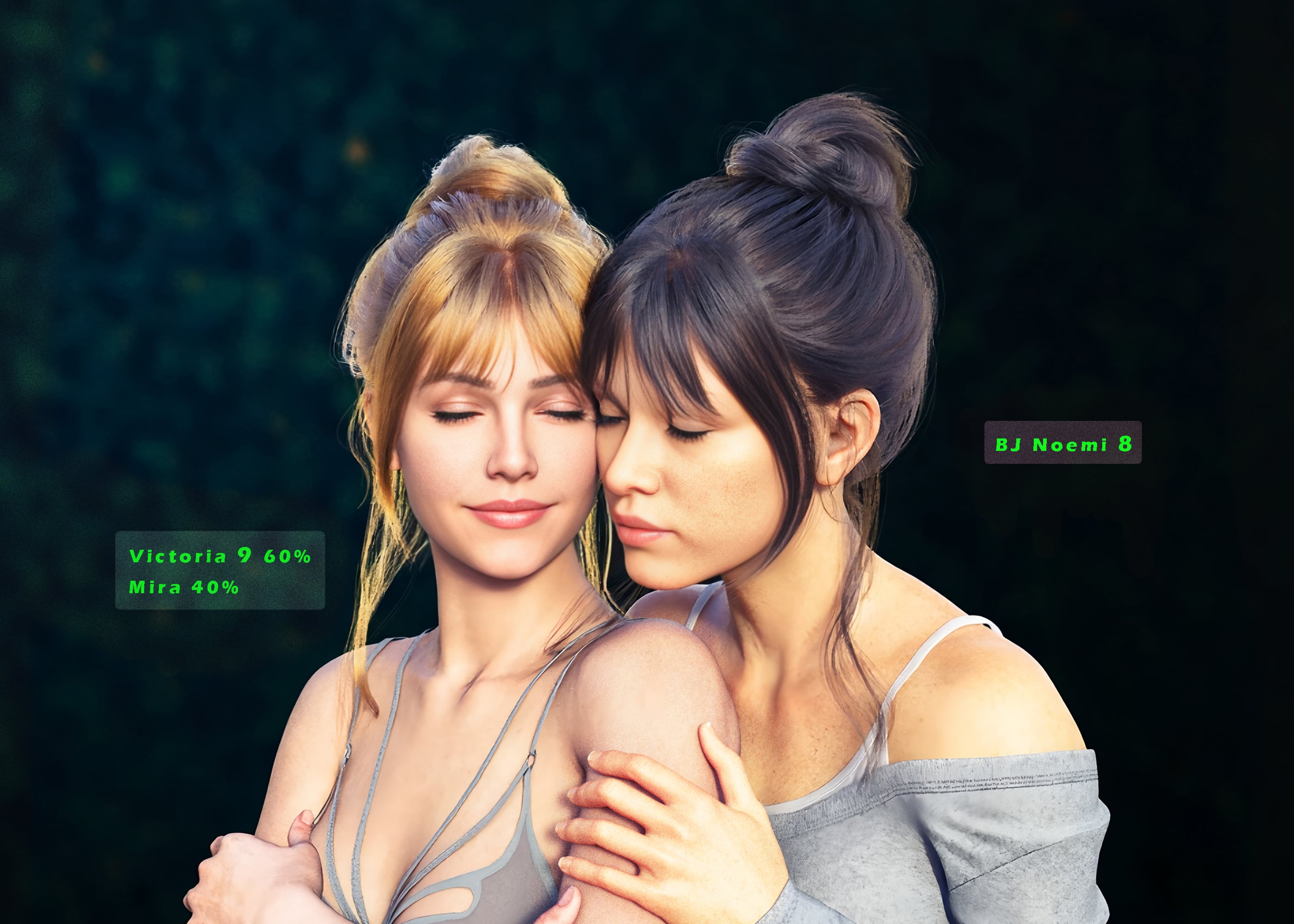 dForce Strand-Based FE Layered Updo Hair for Genesis 9,8 and 8.1 | Daz 3D