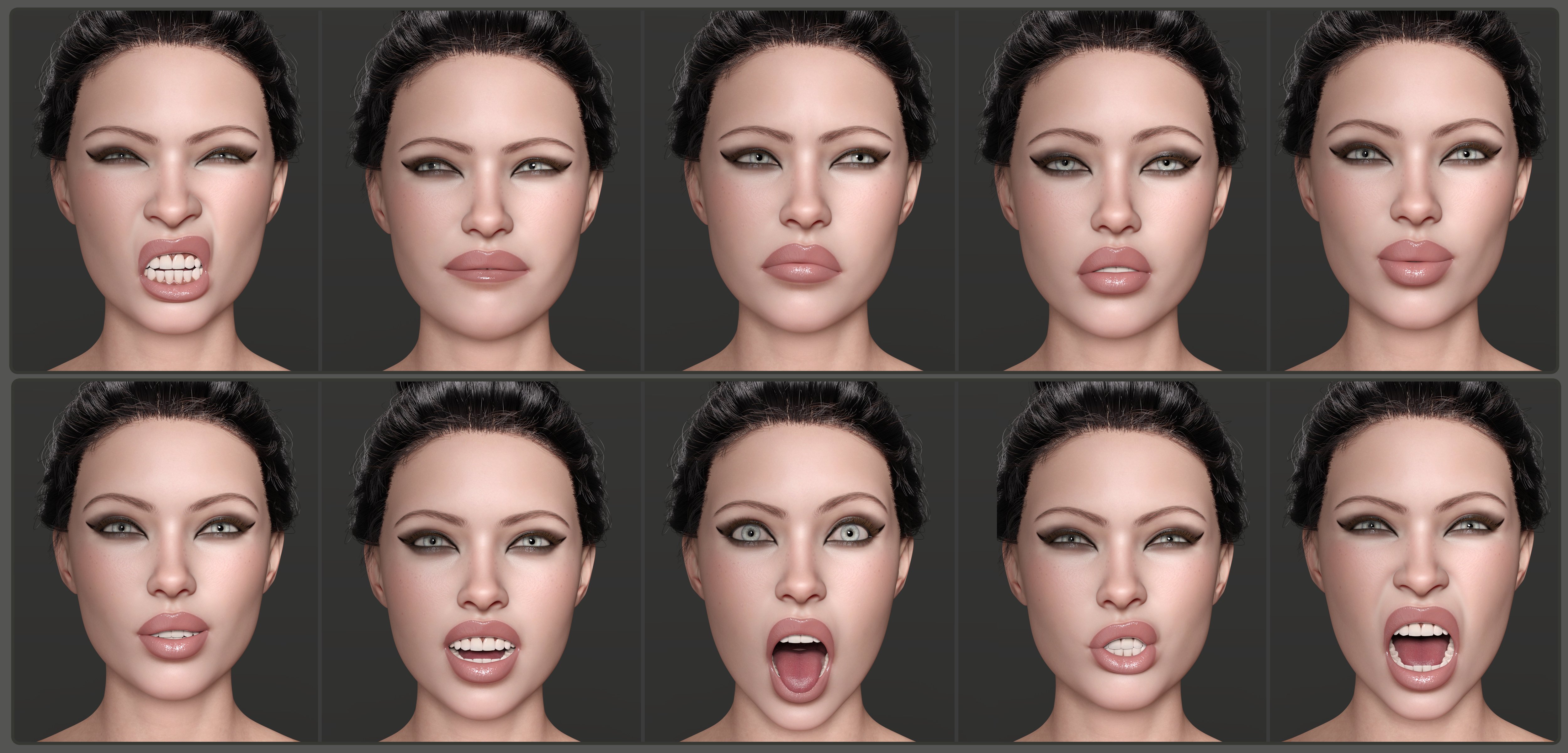 Z Pure Evil Expressions for Genesis 9 | Daz 3D