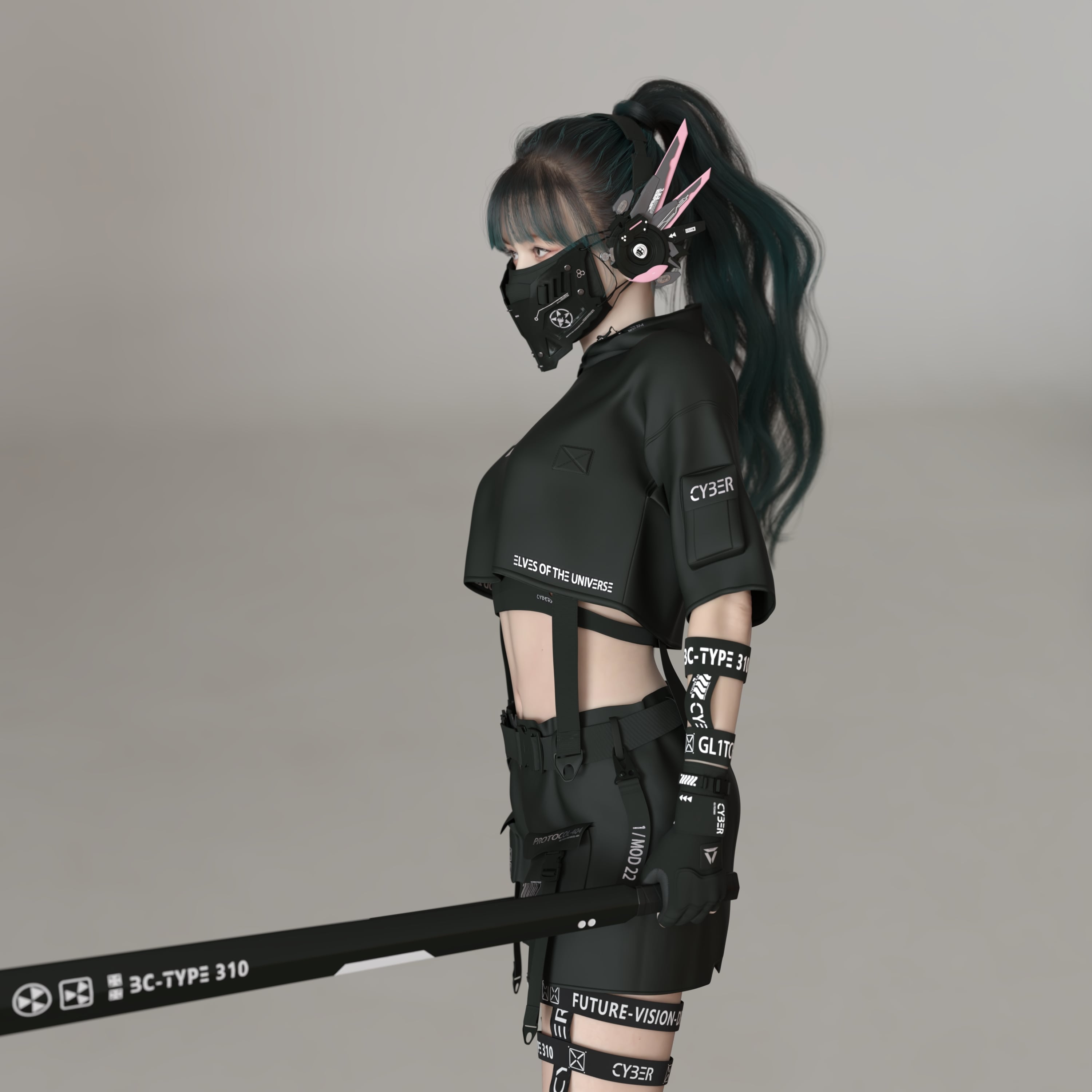 dForce Princess Mu's Techwear Outfit | Daz 3D