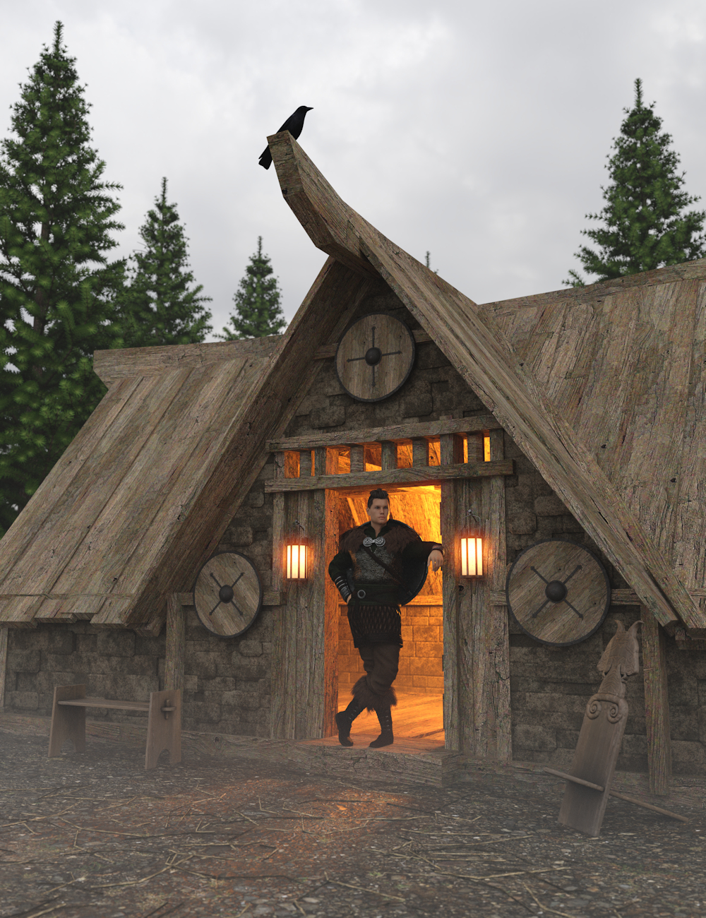 Viking Huts 1 | Daz 3D