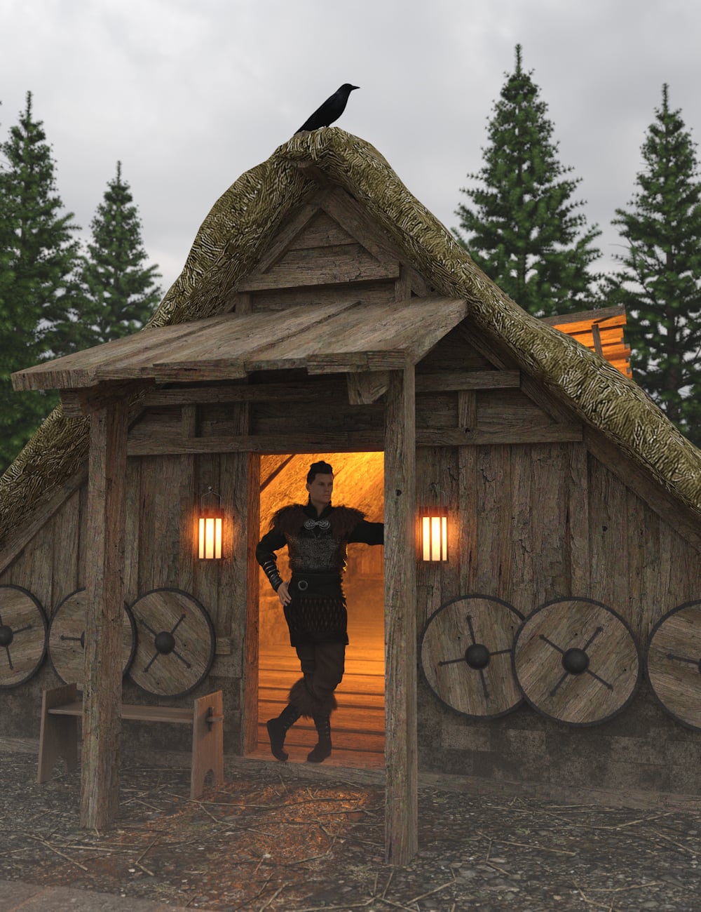 Viking Huts 1 | Daz 3D