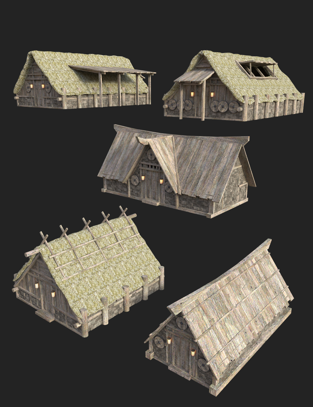 Viking Huts 1 | Daz 3D