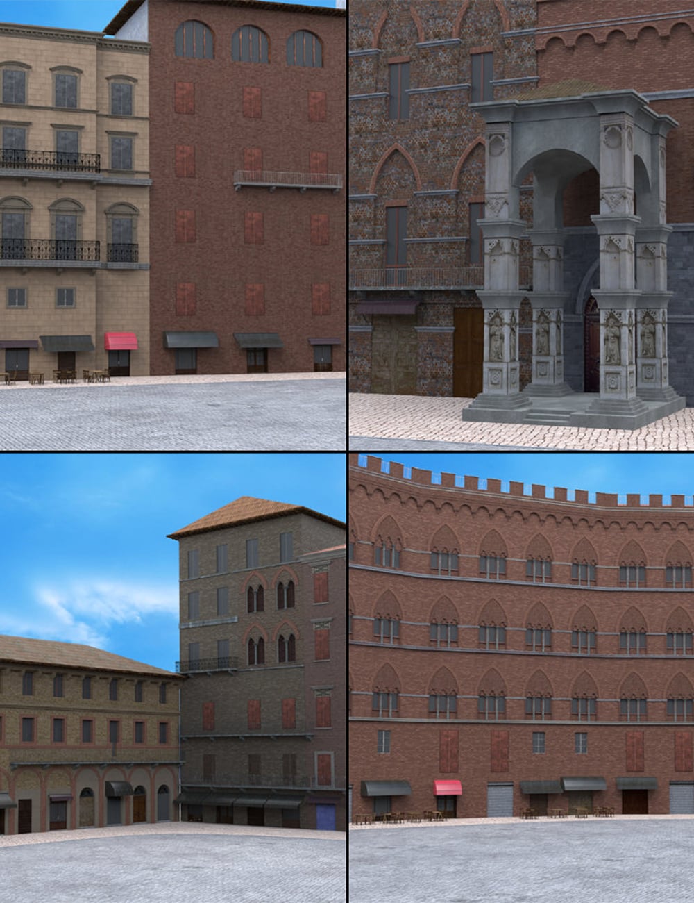 Renaissance Courtyard for Poser | Daz 3D