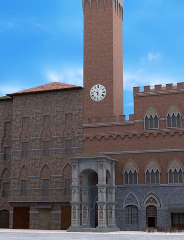 Renaissance Courtyard for Poser | Daz 3D